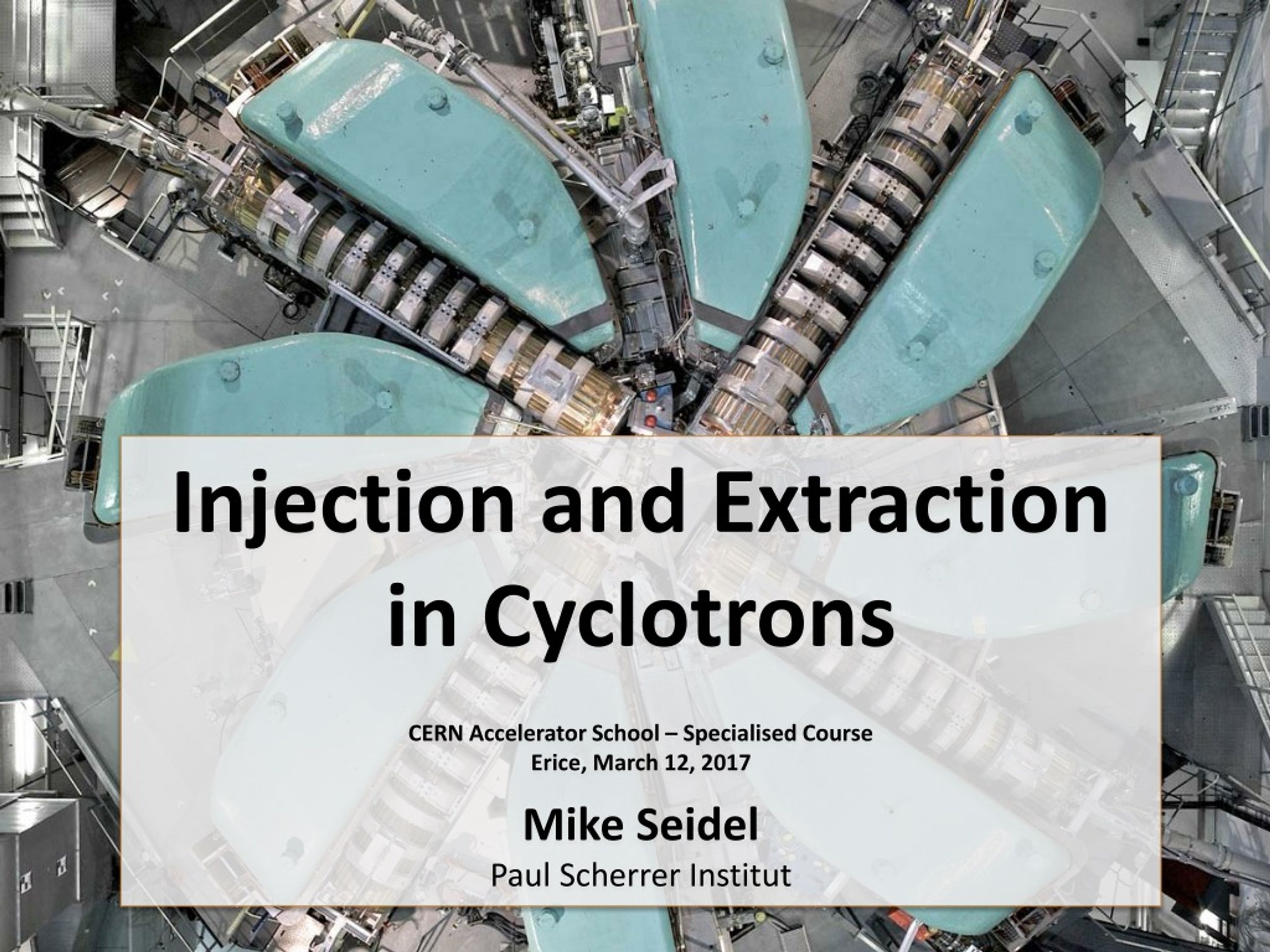 PPT - Injection and Extraction in Cyclotrons CERN Accelerator School ...