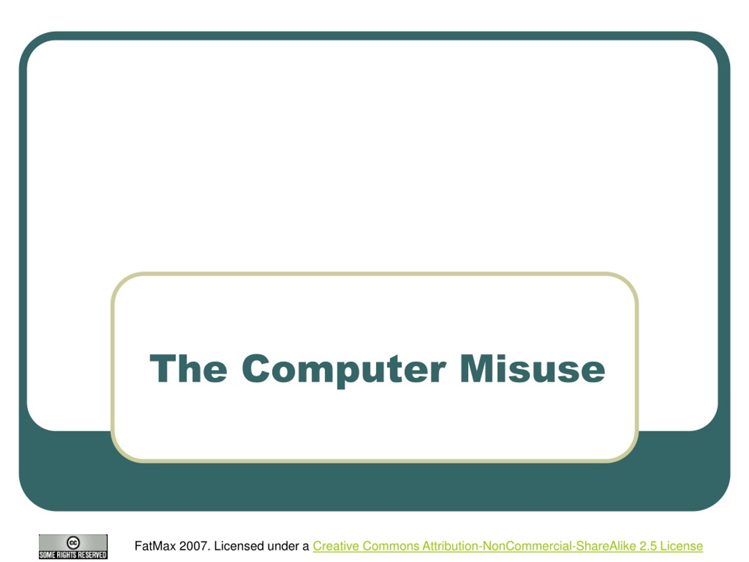 PPT - The Computer Misuse PowerPoint Presentation, free download - ID ...