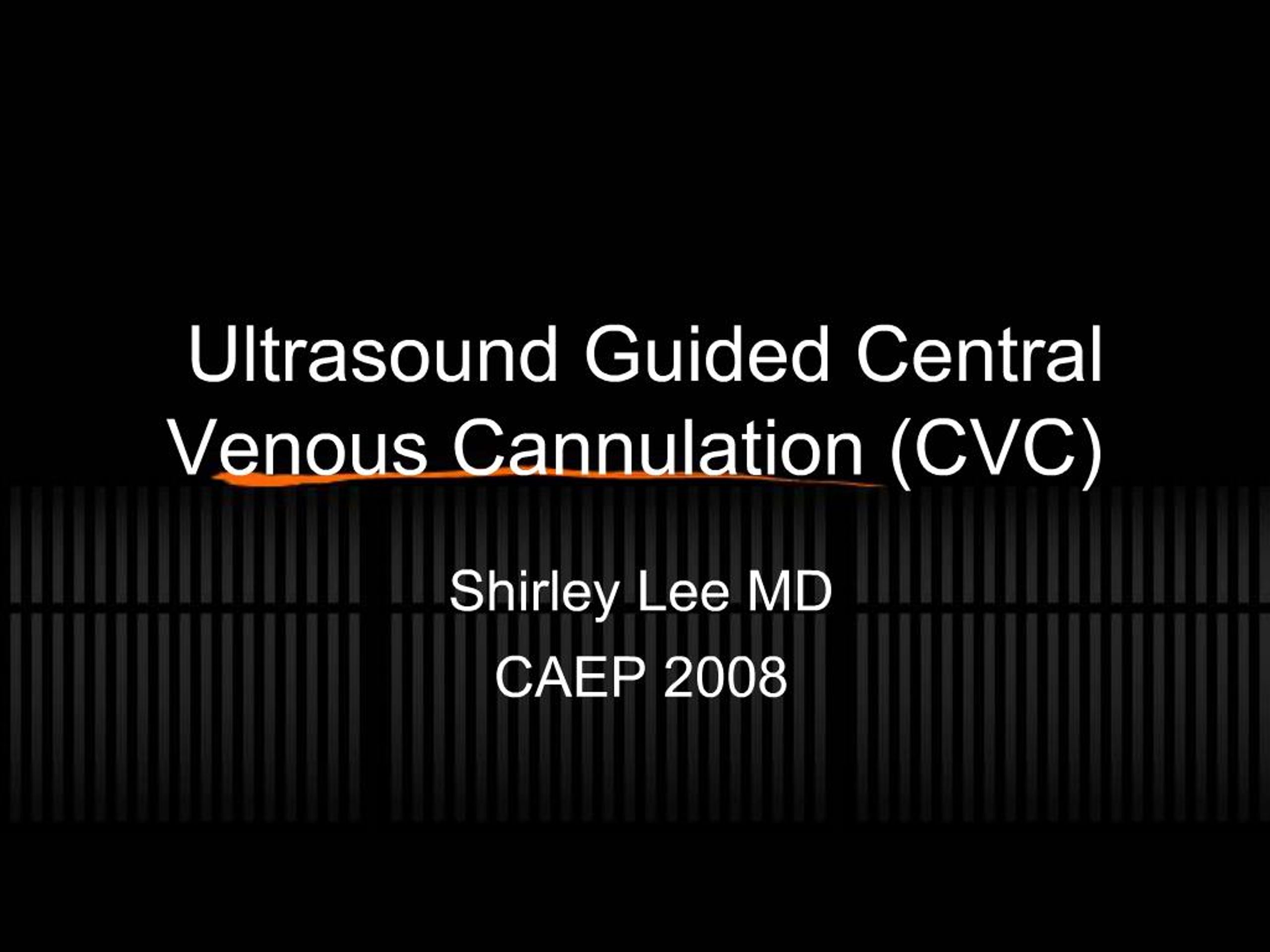 PPT - Ultrasound Guided Central Venous Cannulation (CVC) PowerPoint ...