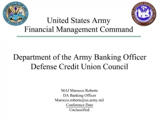 PPT - US ARMY FINANCIAL MANAGEMENT COMMAND PowerPoint Presentation ...