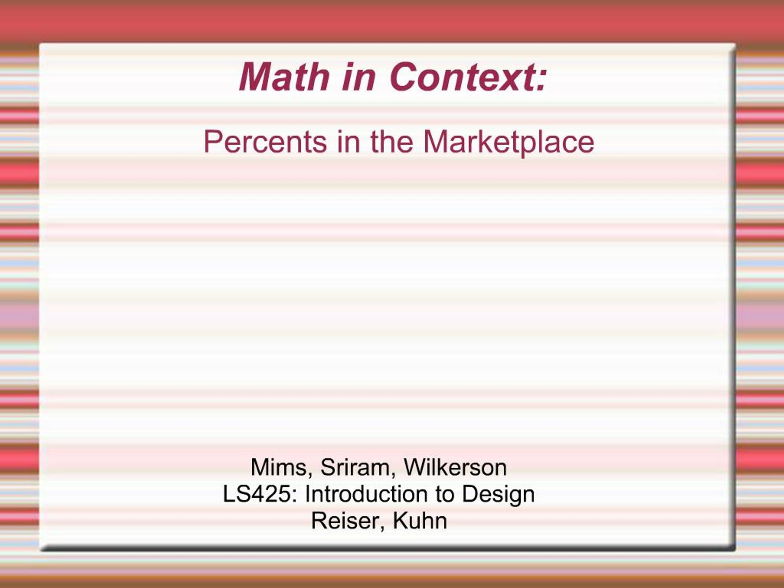 PPT - Math in Context: PowerPoint Presentation, free download - ID:452316