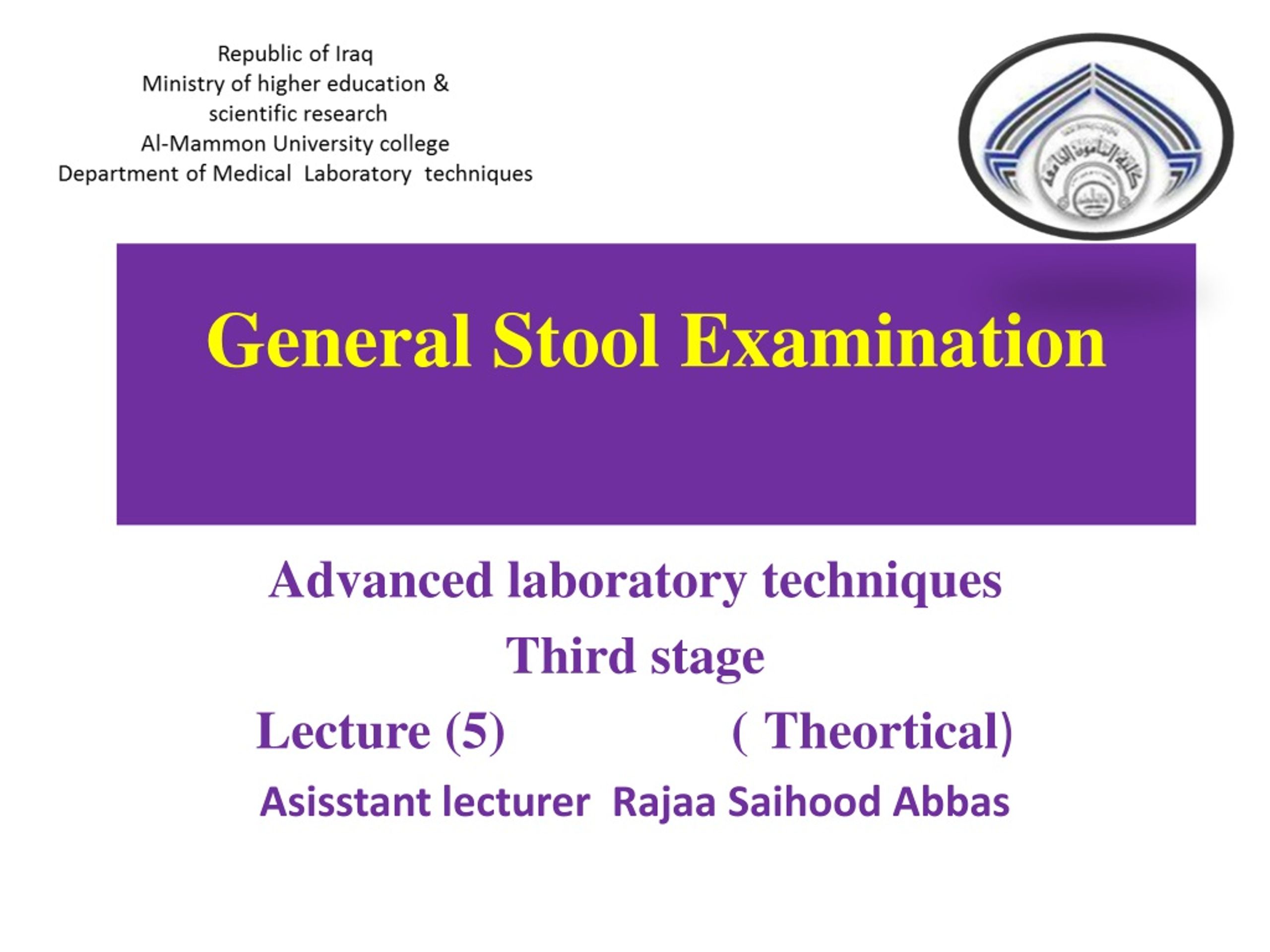 PPT - General Stool Examination PowerPoint Presentation, free download ...