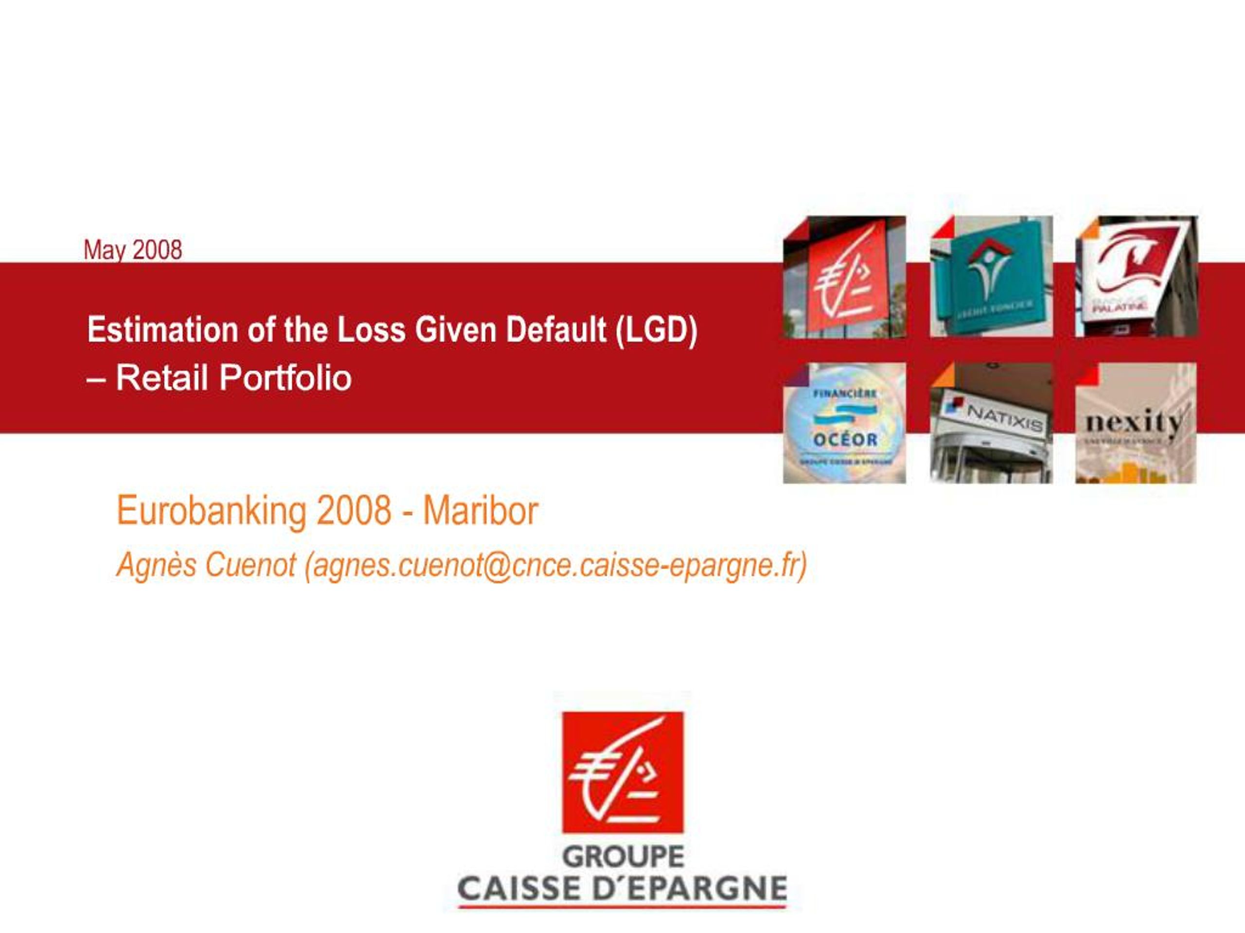 PPT - Estimation of the Loss Given Default LGD Retail Portfolio ...