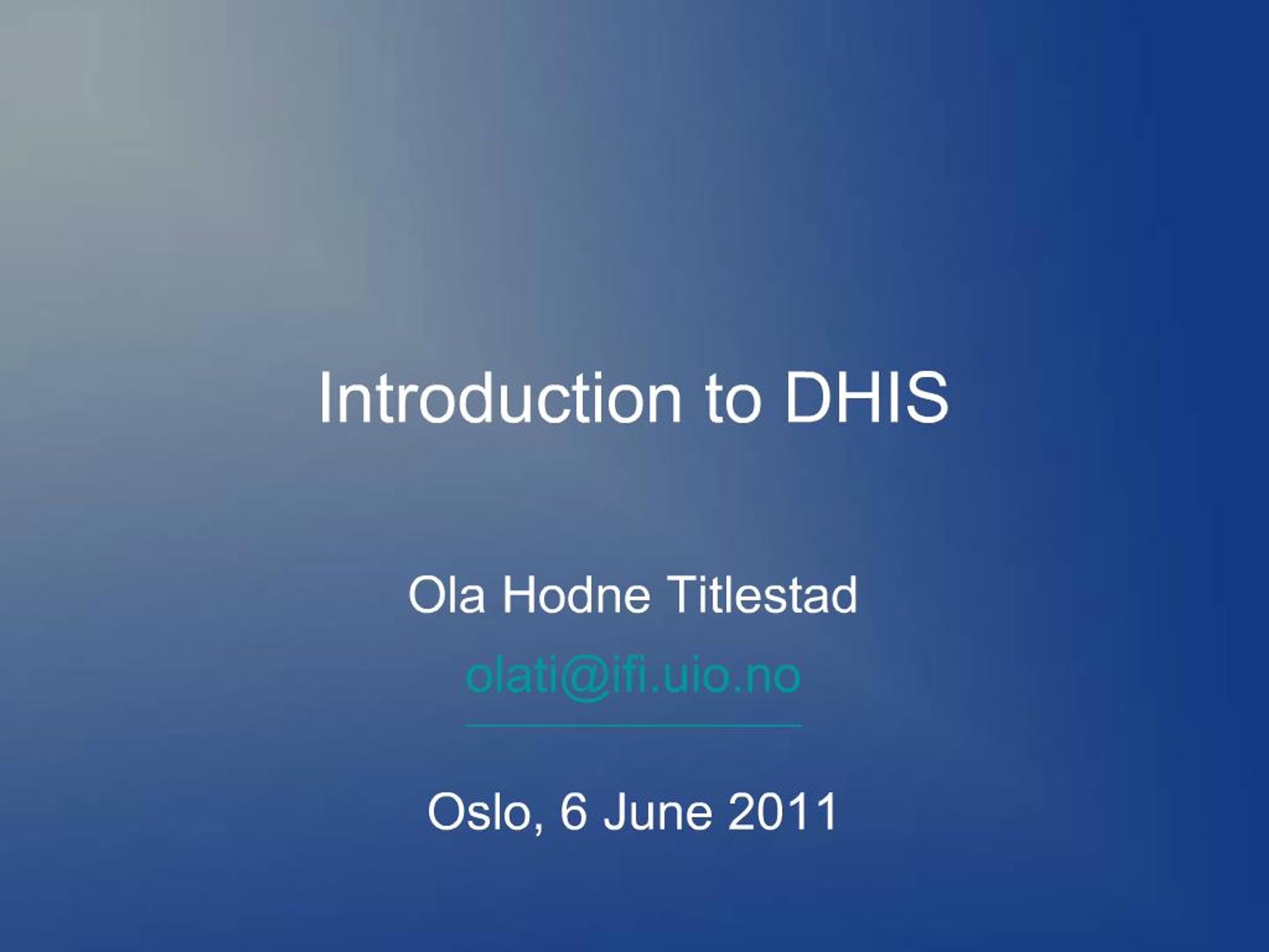 PPT - Introduction to DHIS PowerPoint Presentation, free download - ID ...