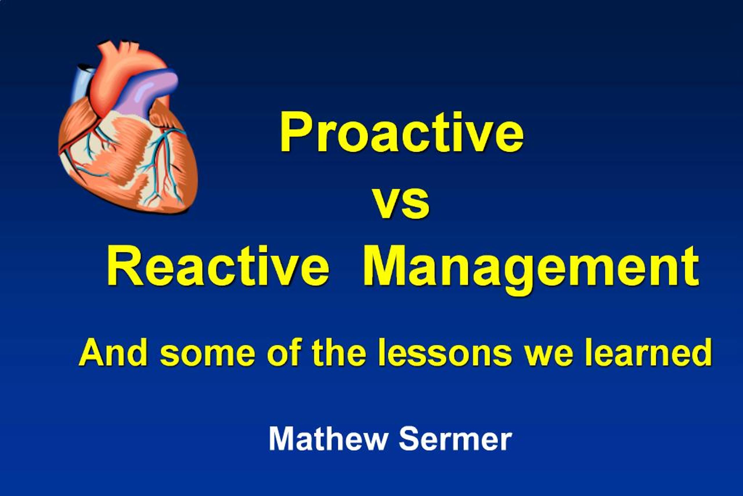 PPT - Proactive vs Reactive Management PowerPoint Presentation, free ...