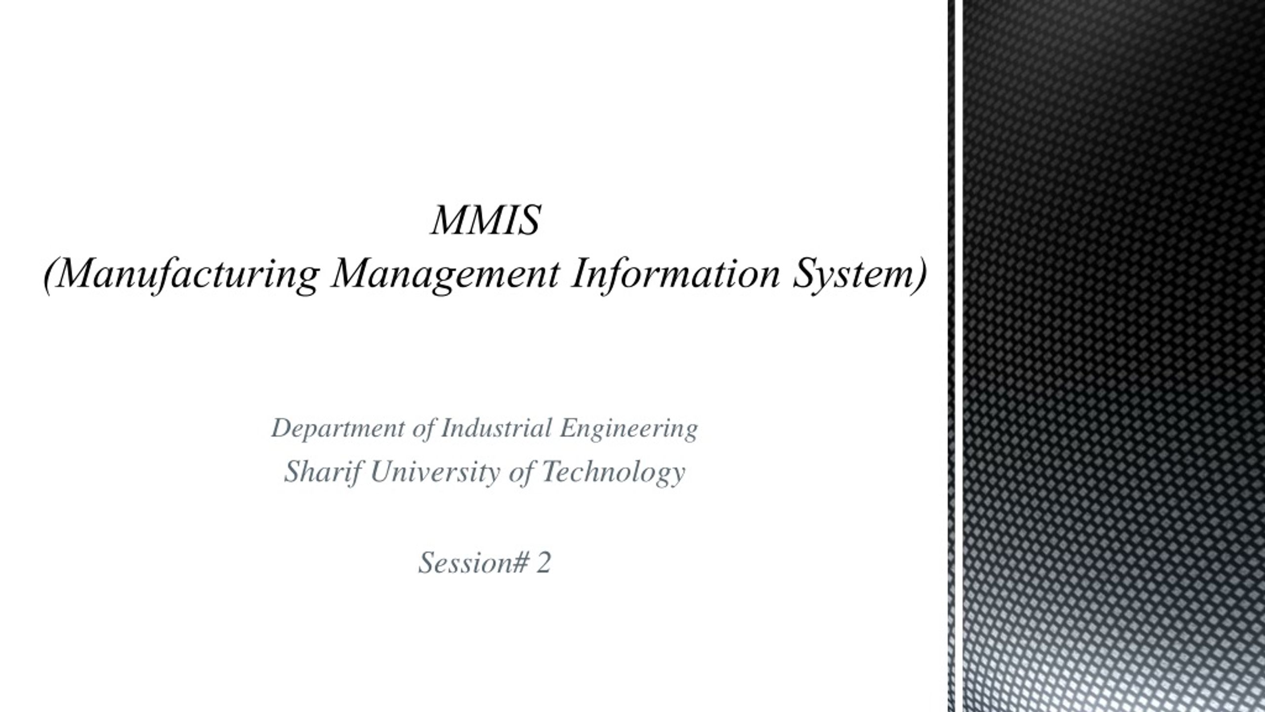 PPT - MMIS (Manufacturing Management Information System ) PowerPoint ...