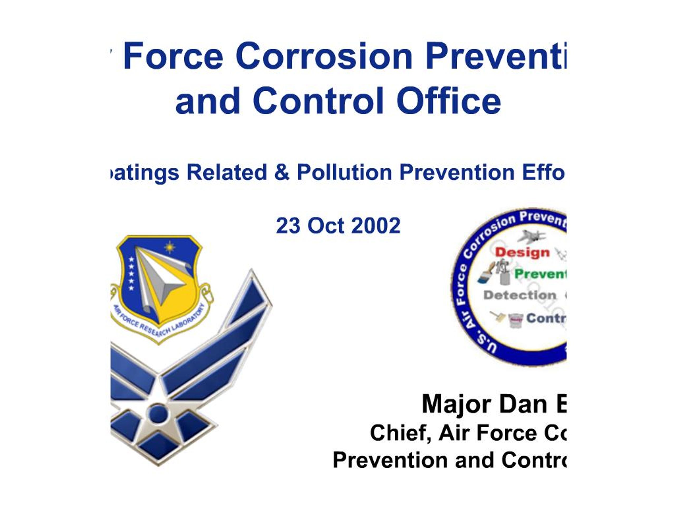 PPT - Air Force Corrosion Prevention and Control Office Coatings ...
