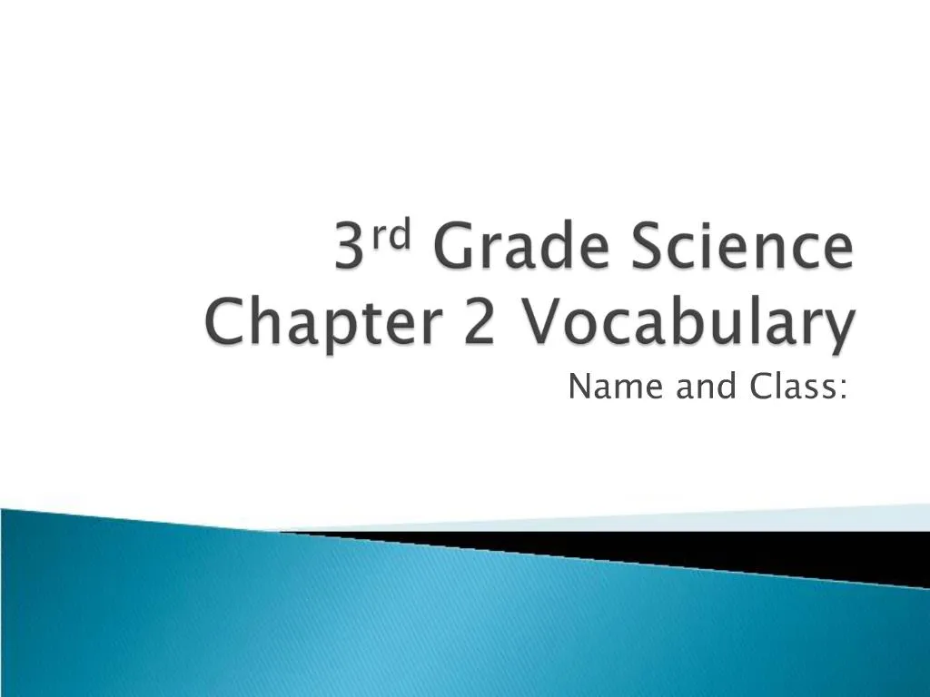 PPT 3rd Grade Science Chapter 2 Vocabulary PowerPoint Presentation