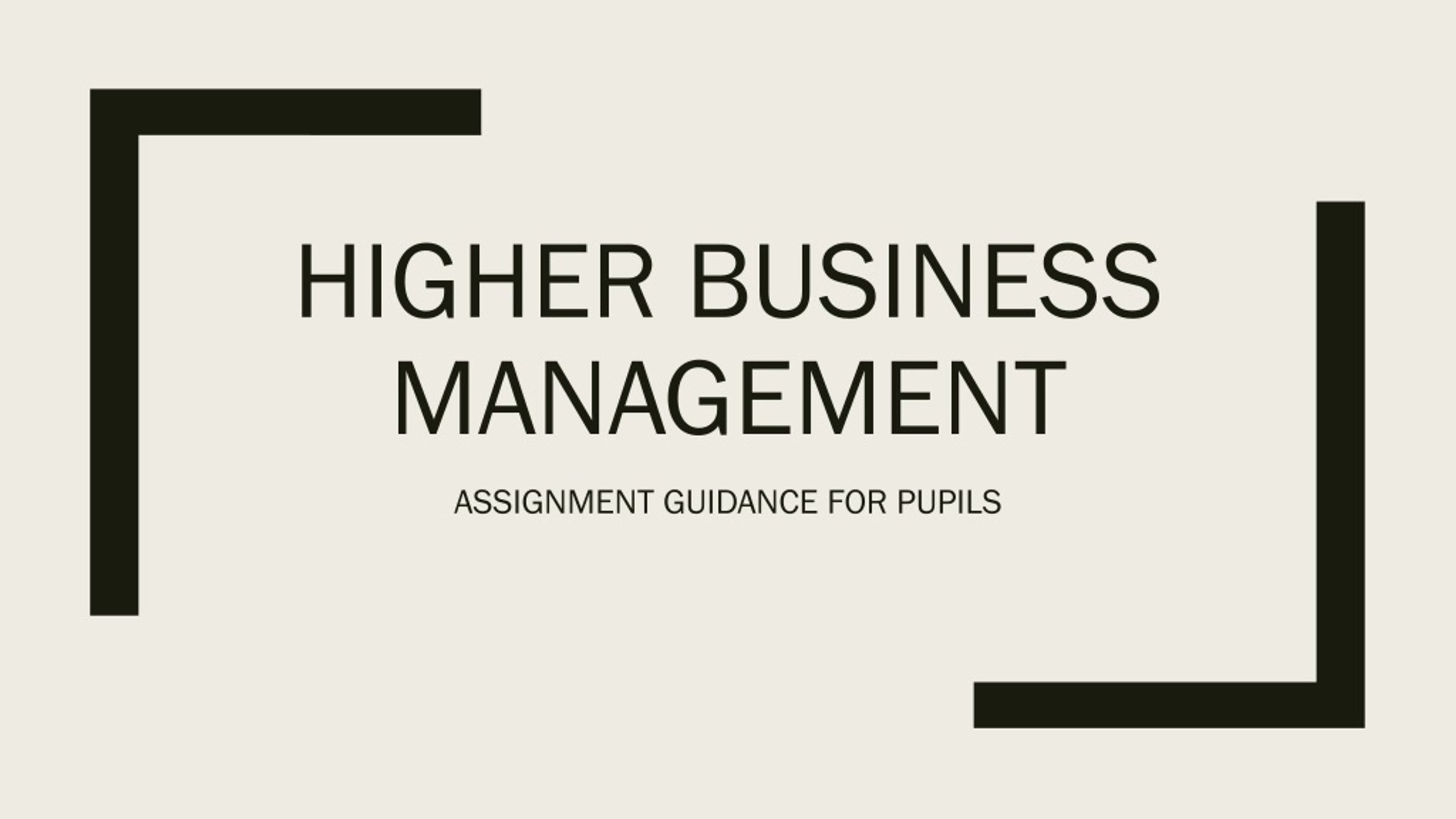 PPT - Higher business management PowerPoint Presentation, free download ...