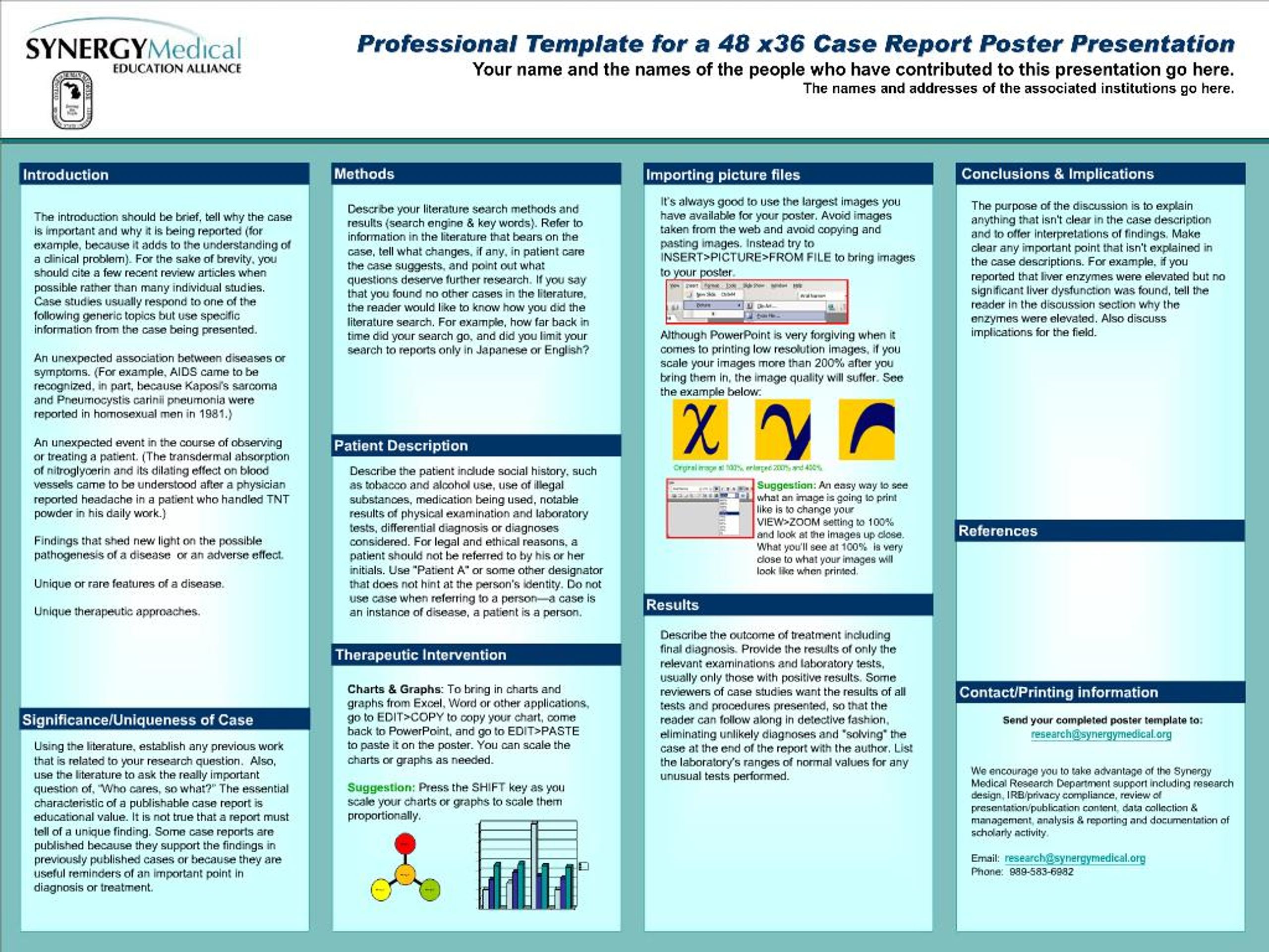 PPT - Professional Template for a 48 x36 Case Report Poster ...
