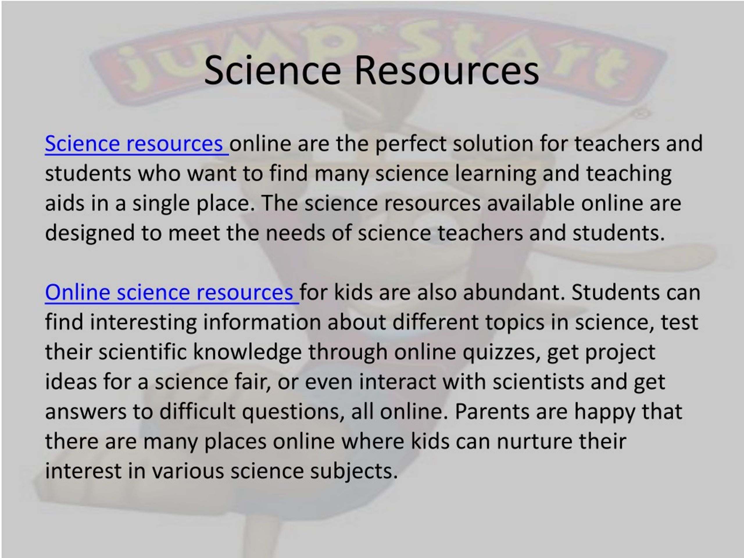 PPT - Science Resources PowerPoint Presentation, free download - ID:490766