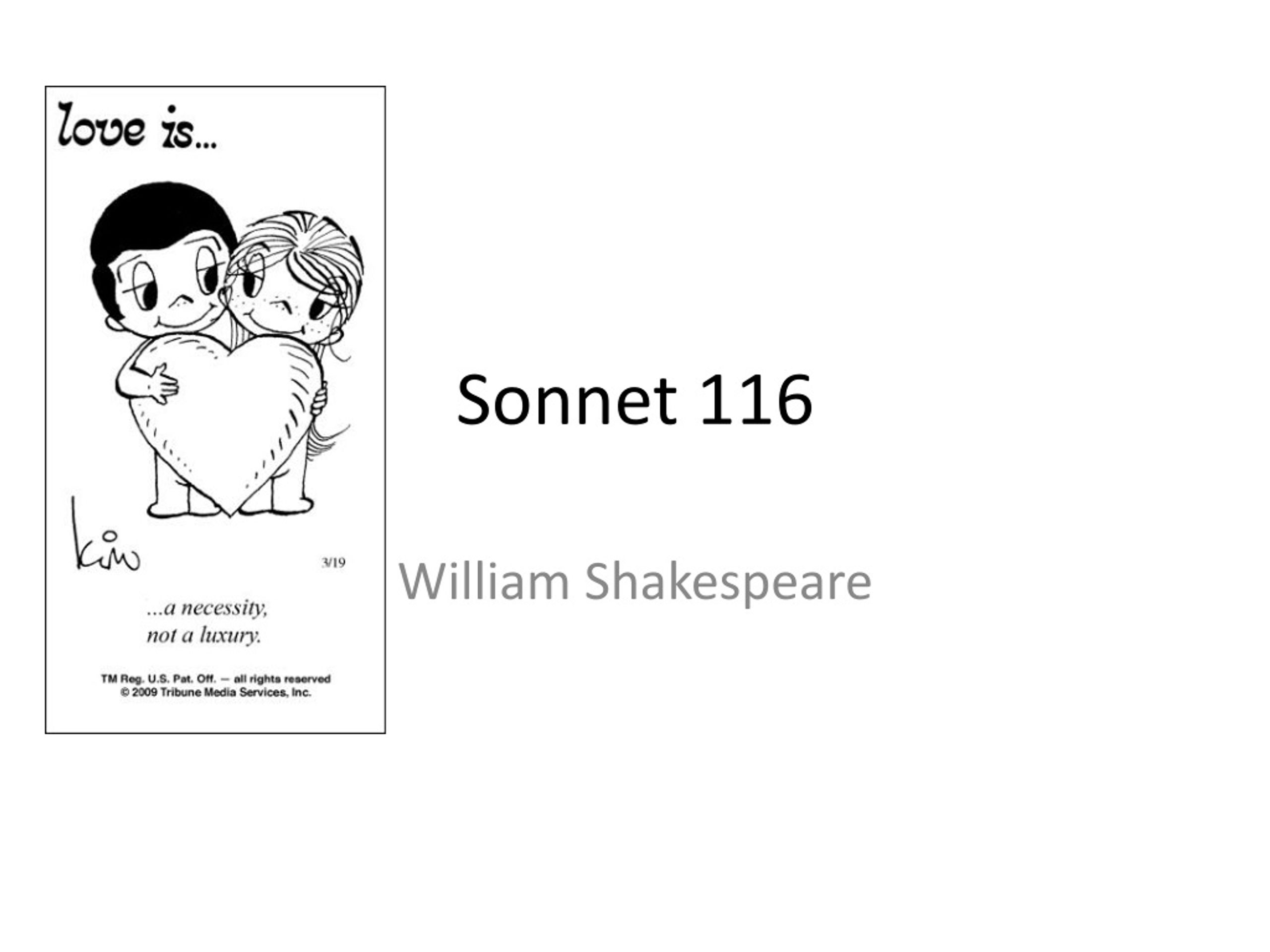 PPT - Sonnet 116 PowerPoint Presentation, free download - ID:494061
