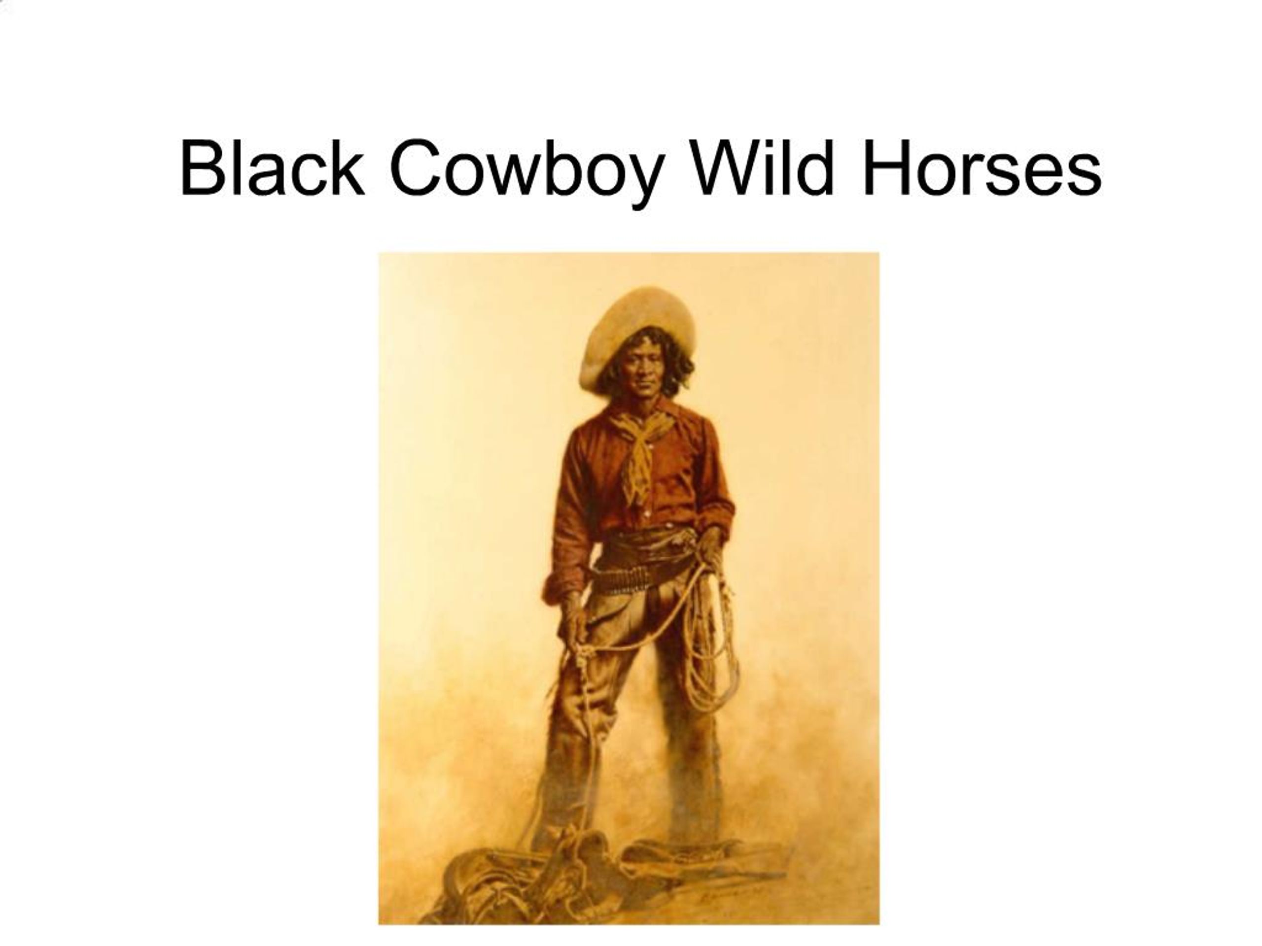 PPT - Black Cowboy Wild Horses PowerPoint Presentation, free download ...