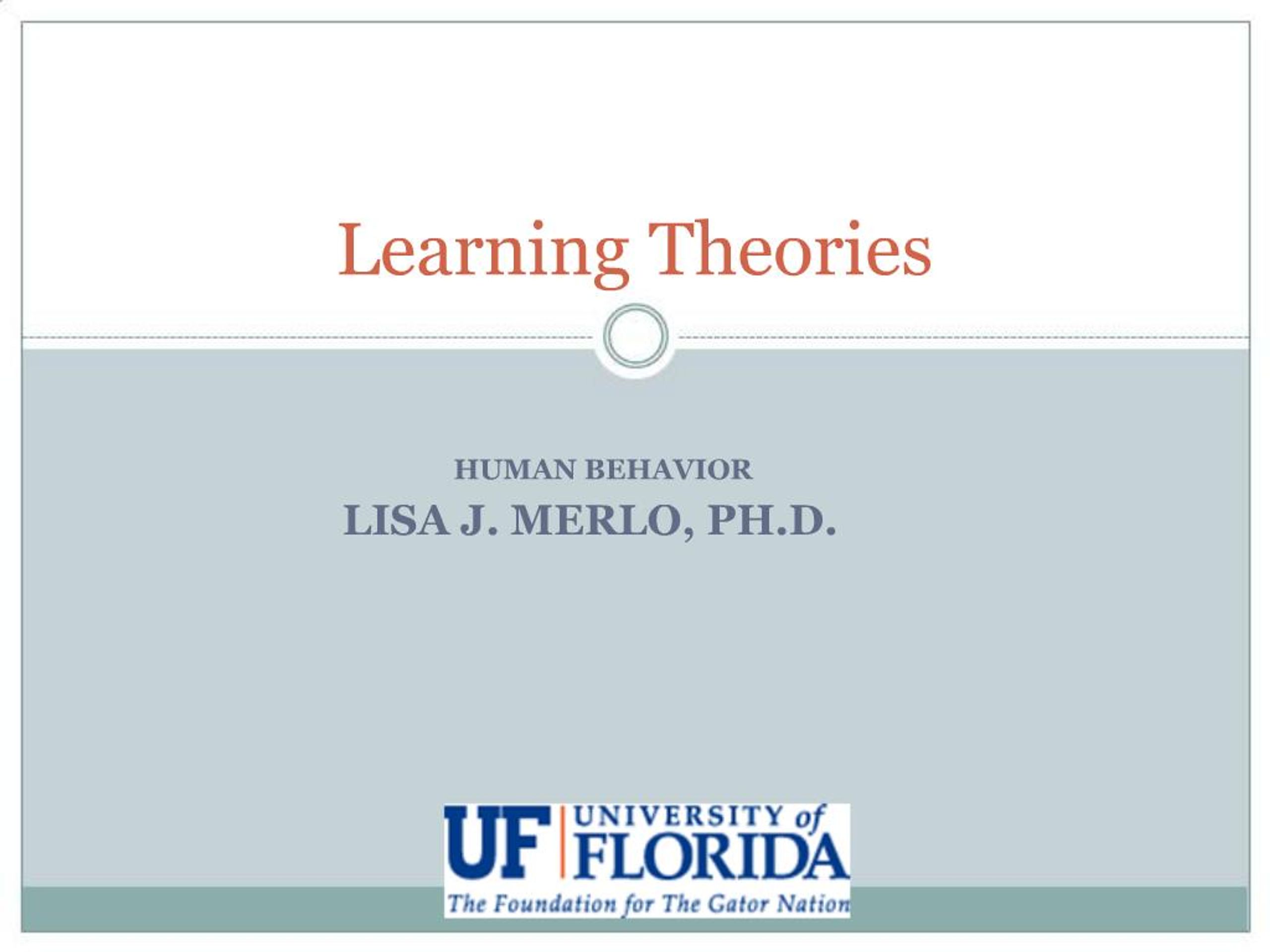 PPT - Learning Theories PowerPoint Presentation, free download - ID:496048