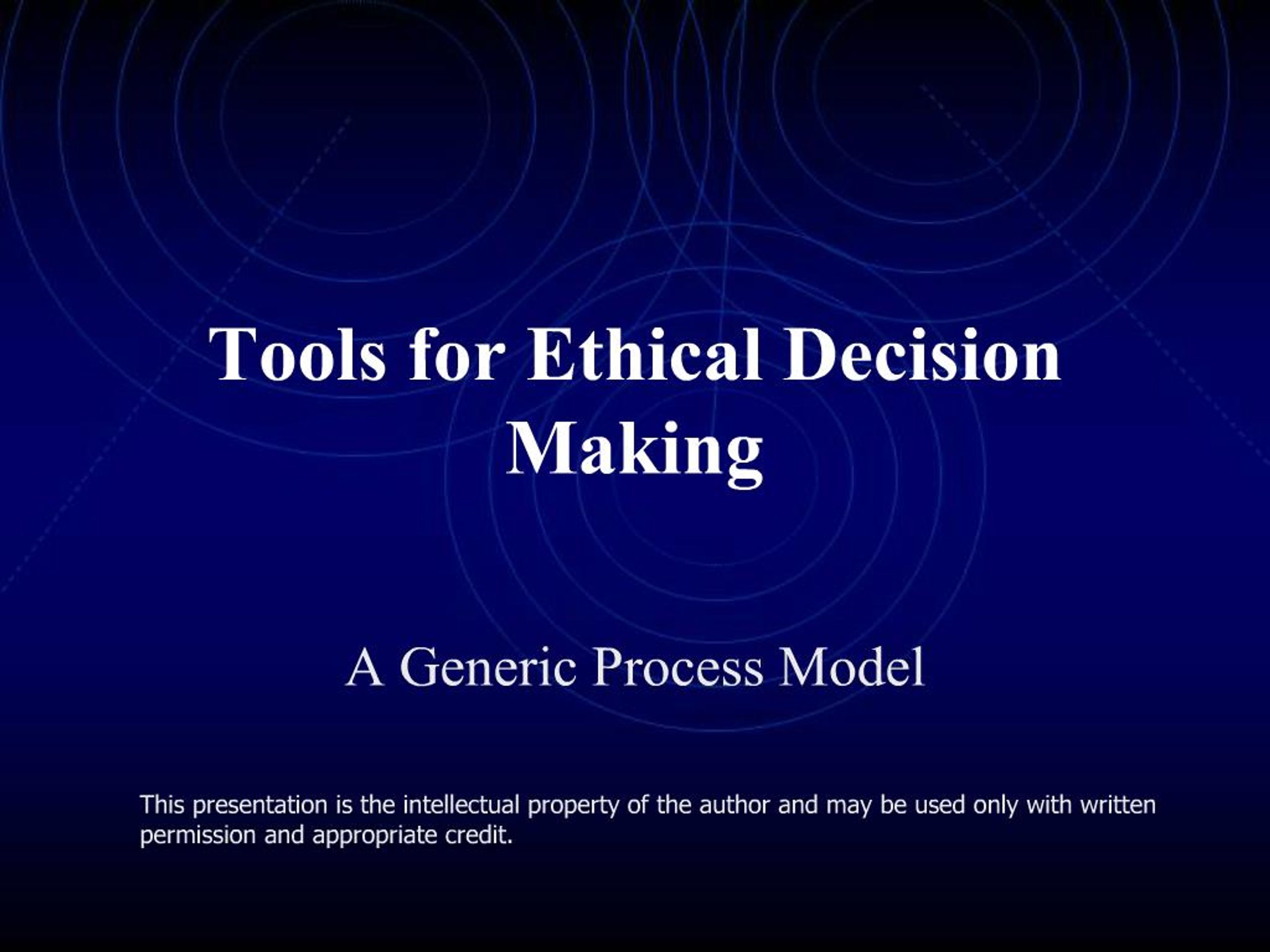 PPT - Tools for Ethical Decision Making PowerPoint Presentation, free ...