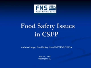 PPT - FOOD SAFETY ISSUES PowerPoint Presentation, free download - ID ...