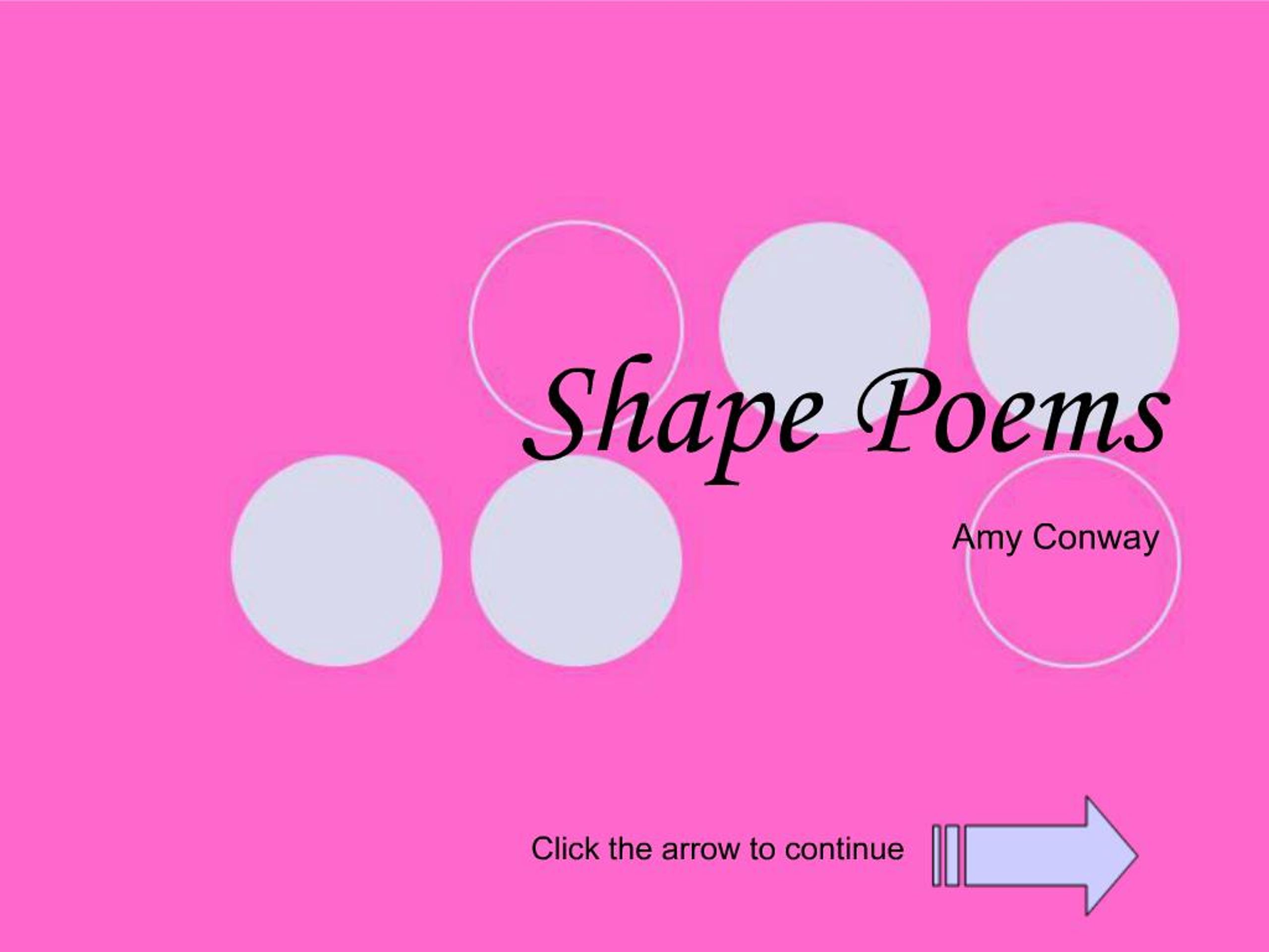 PPT - Shape Poems PowerPoint Presentation, free download - ID:497166