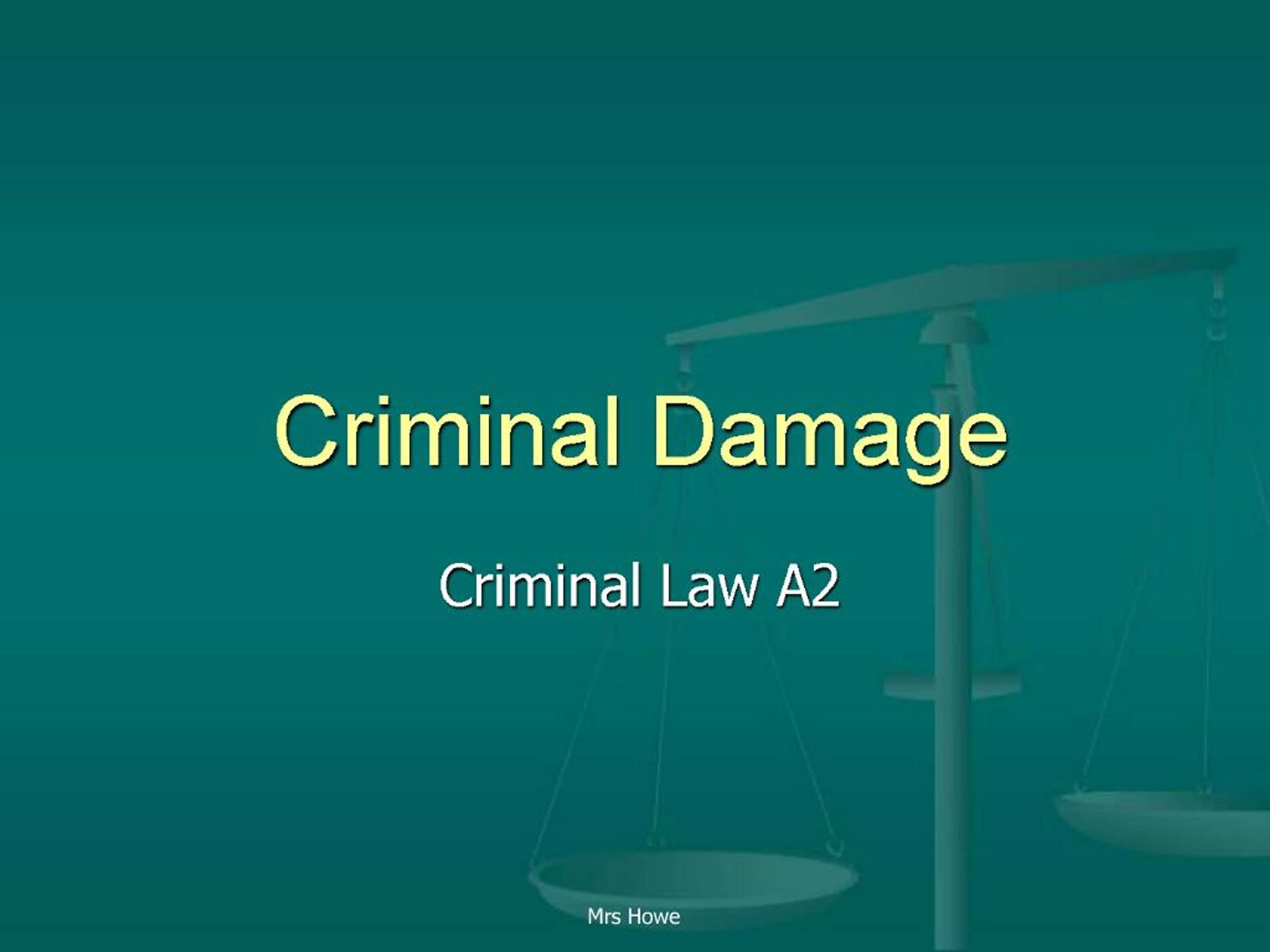PPT - Criminal Damage PowerPoint Presentation, free download - ID:497764