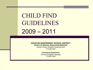 PPT - Child Find PowerPoint Presentation, free download - ID:2559020