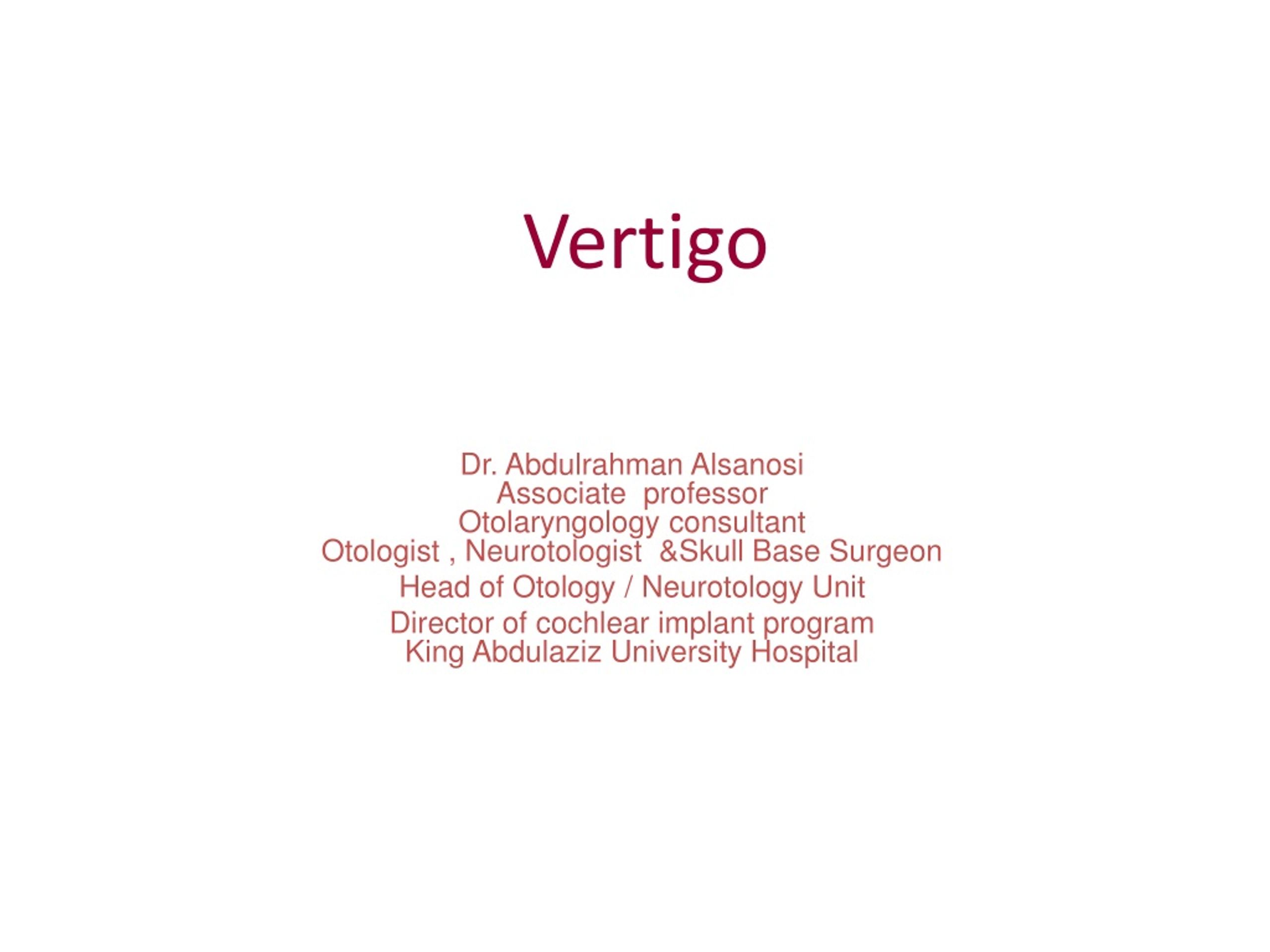 PPT - Vertigo PowerPoint Presentation, free download - ID:504754