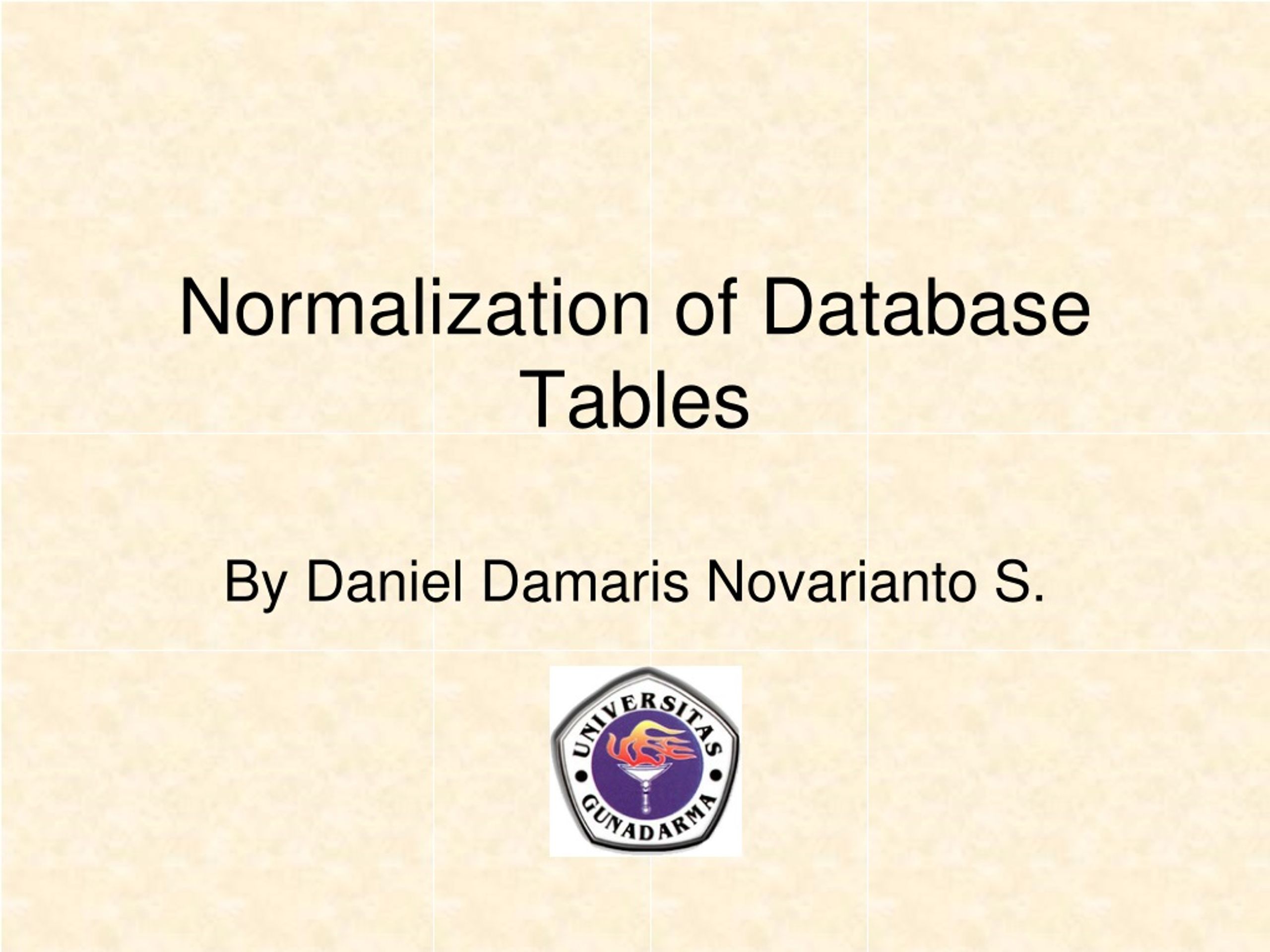 PPT - Normalization of Database Tables PowerPoint Presentation, free ...