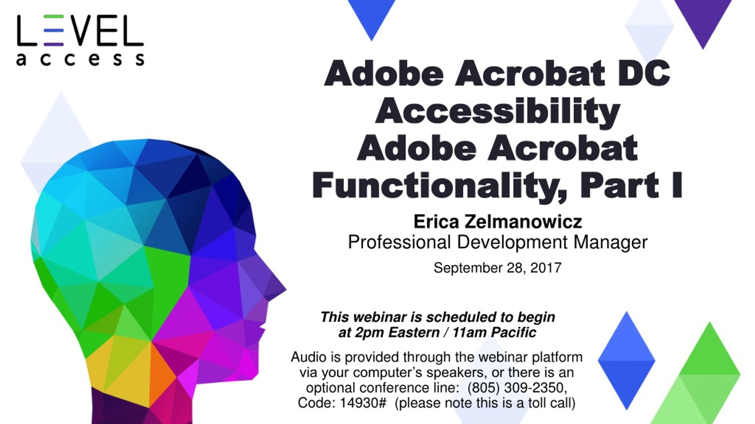 PPT - Adobe Acrobat DC Accessibility Adobe Acrobat Functionality, Part ...