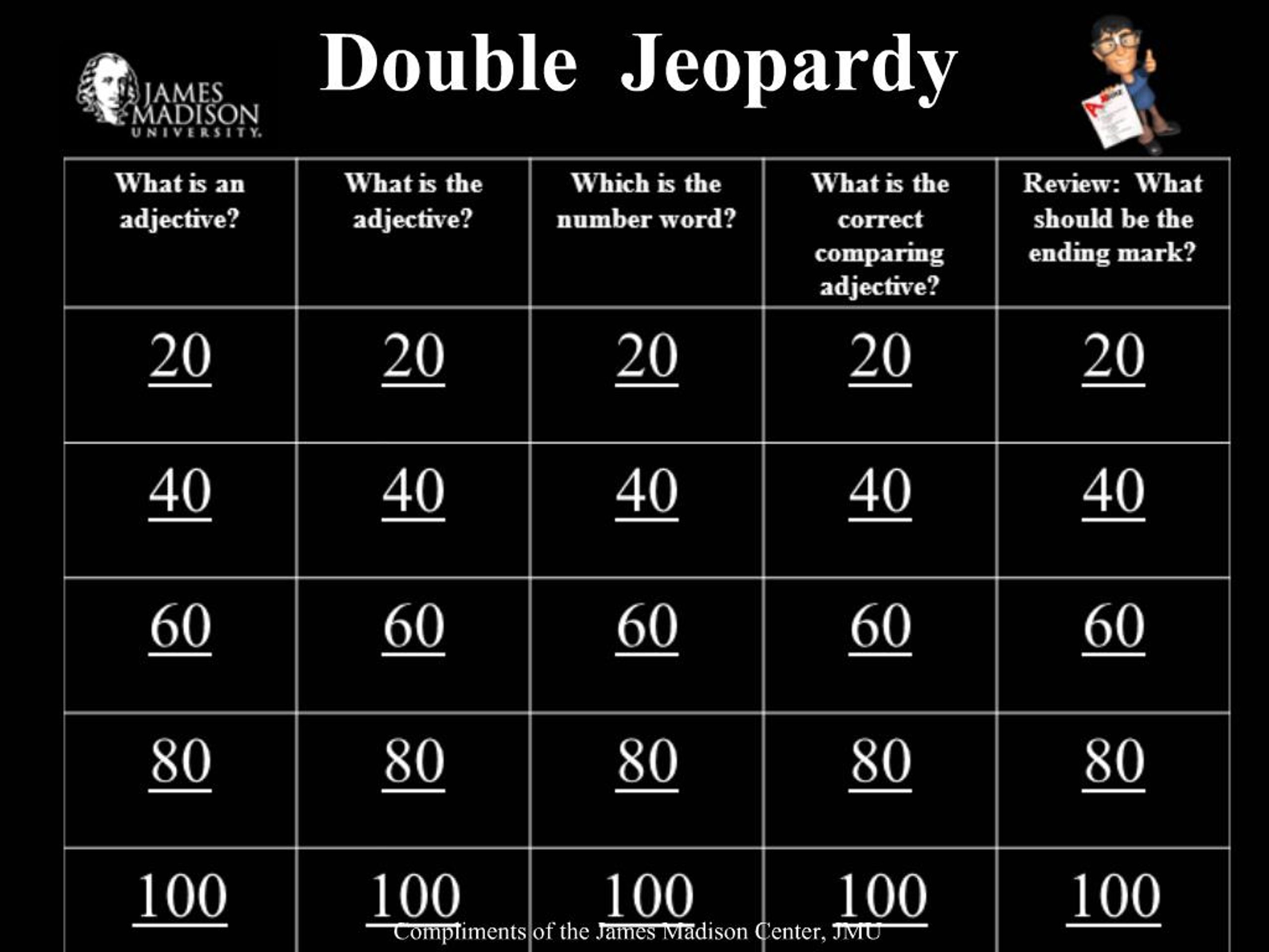PPT - Double Jeopardy PowerPoint Presentation, free download - ID:509219
