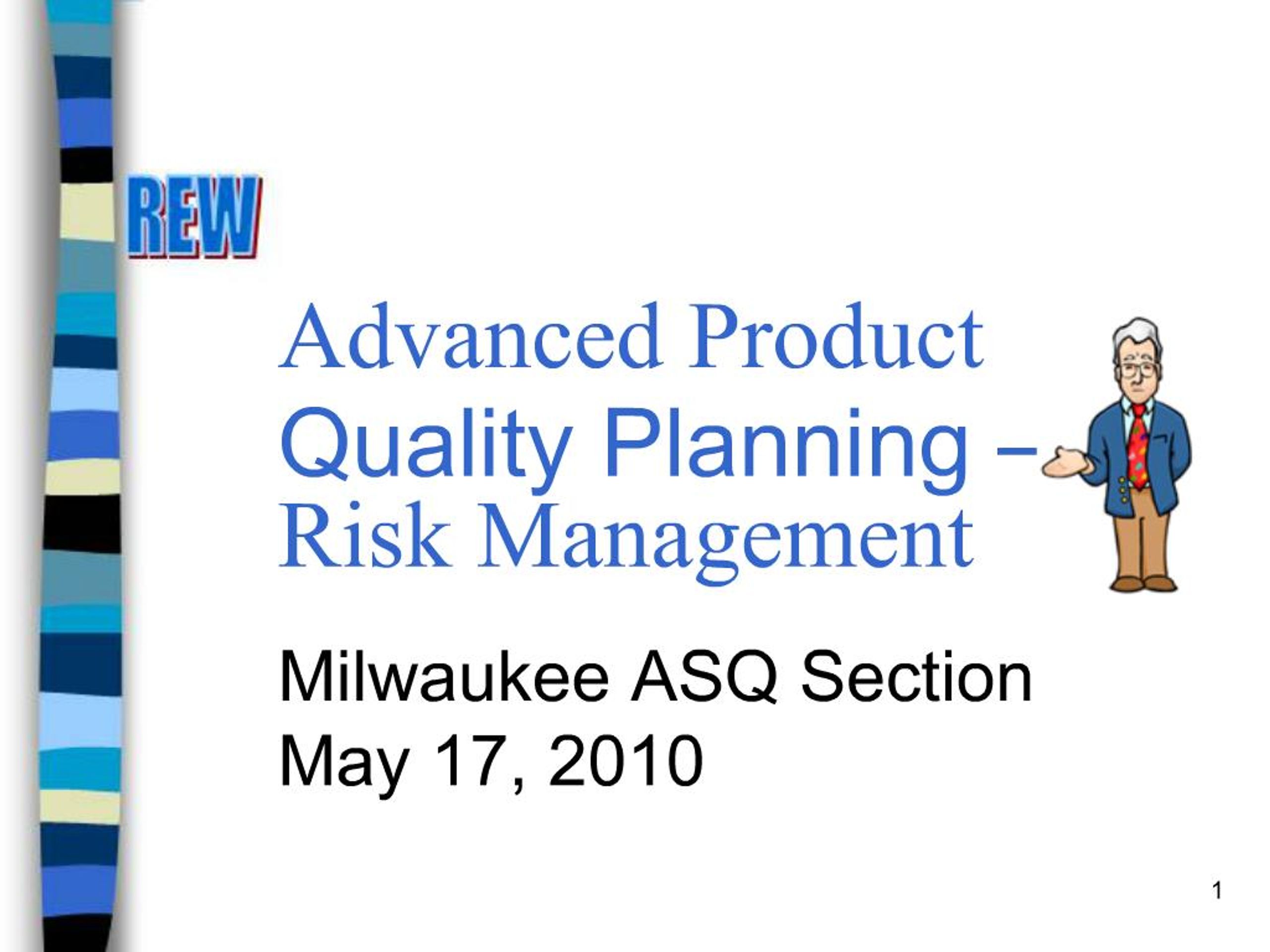 PPT - Advanced Product Quality Planning Risk Management PowerPoint ...