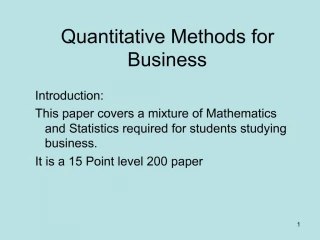 PPT - Quantitative Techniques in Business PowerPoint Presentation, free ...