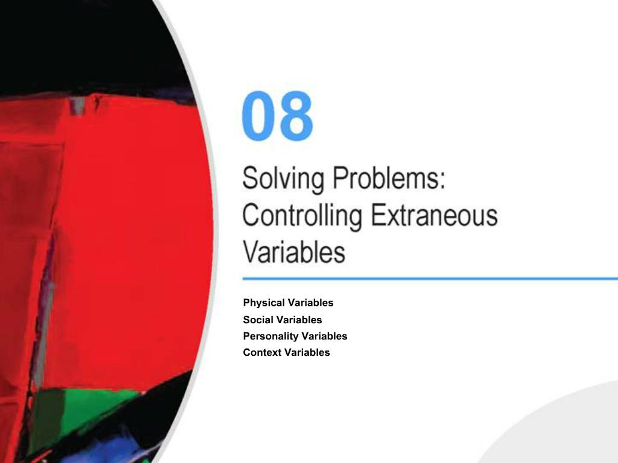 PPT - Physical Variables Social Variables Personality Variables Context ...