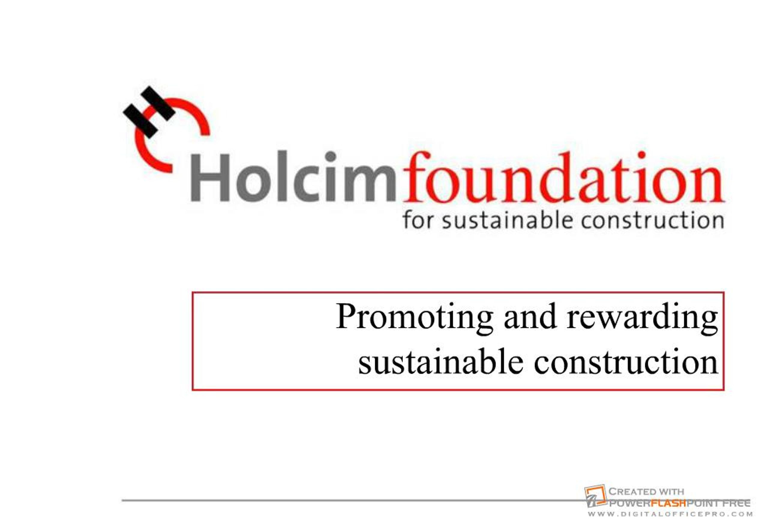 PPT - Holcim Award for sustainable construction. PowerPoint ...