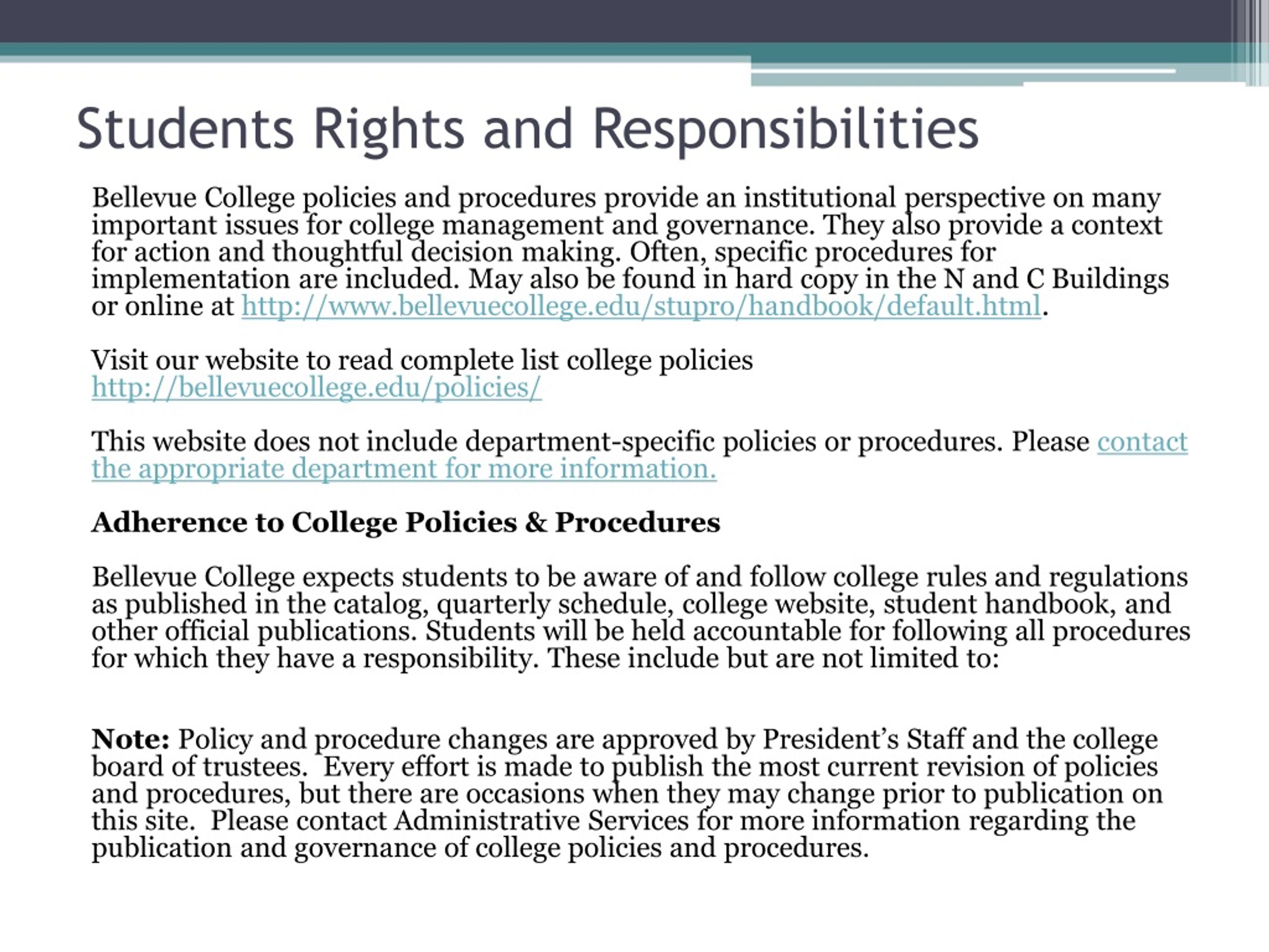 PPT - Students Rights and Responsibilities PowerPoint Presentation ...