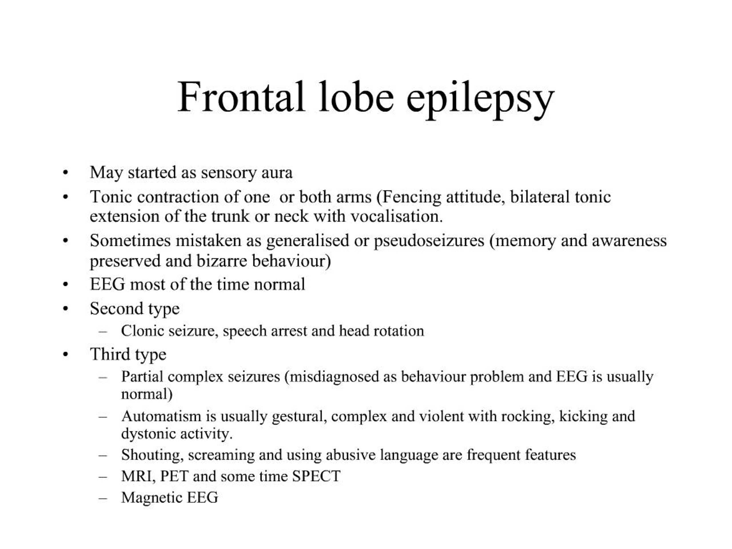 PPT - Frontal lobe epilepsy PowerPoint Presentation, free download - ID ...
