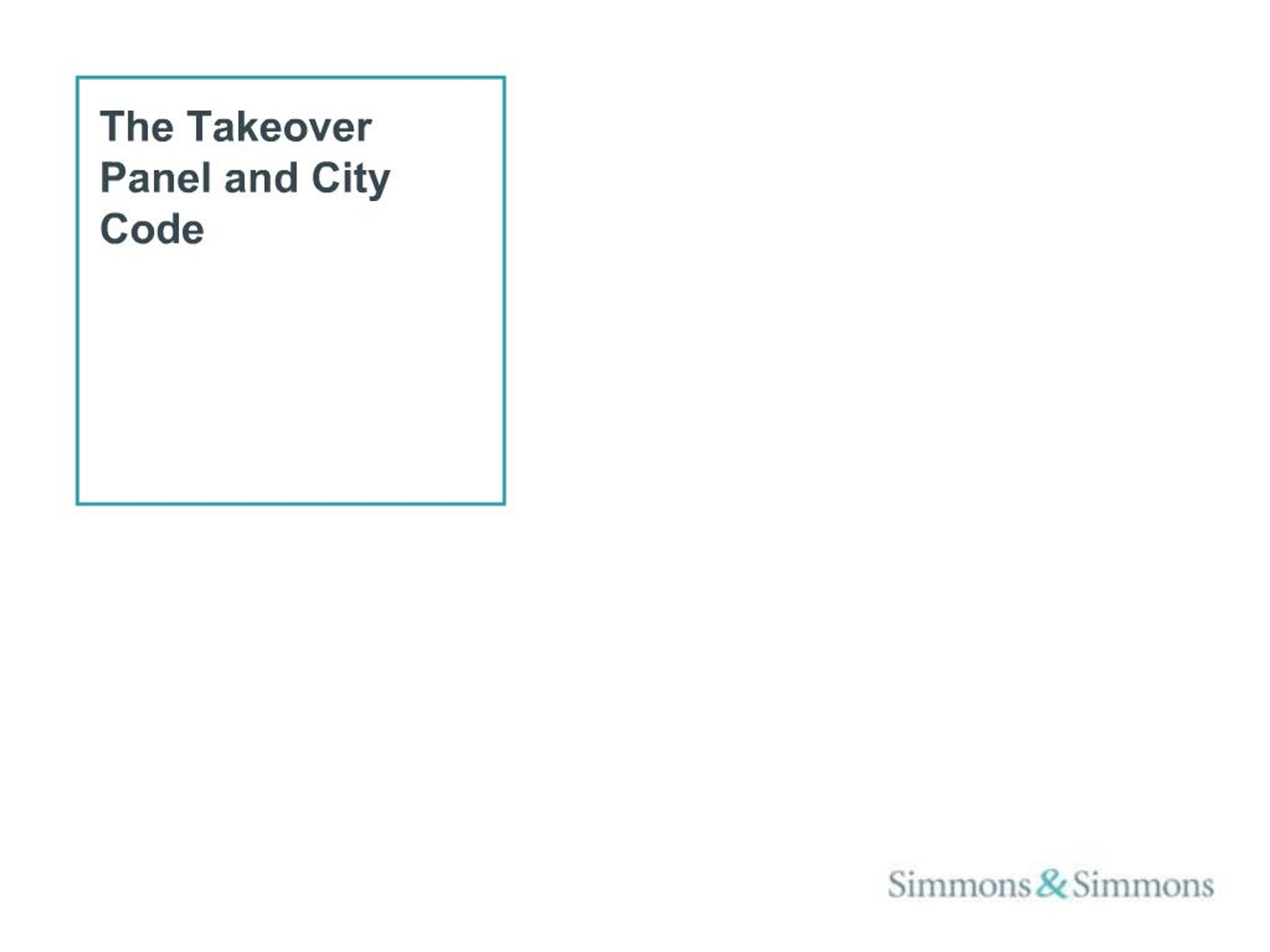 PPT - The Takeover Panel and City Code PowerPoint Presentation, free ...