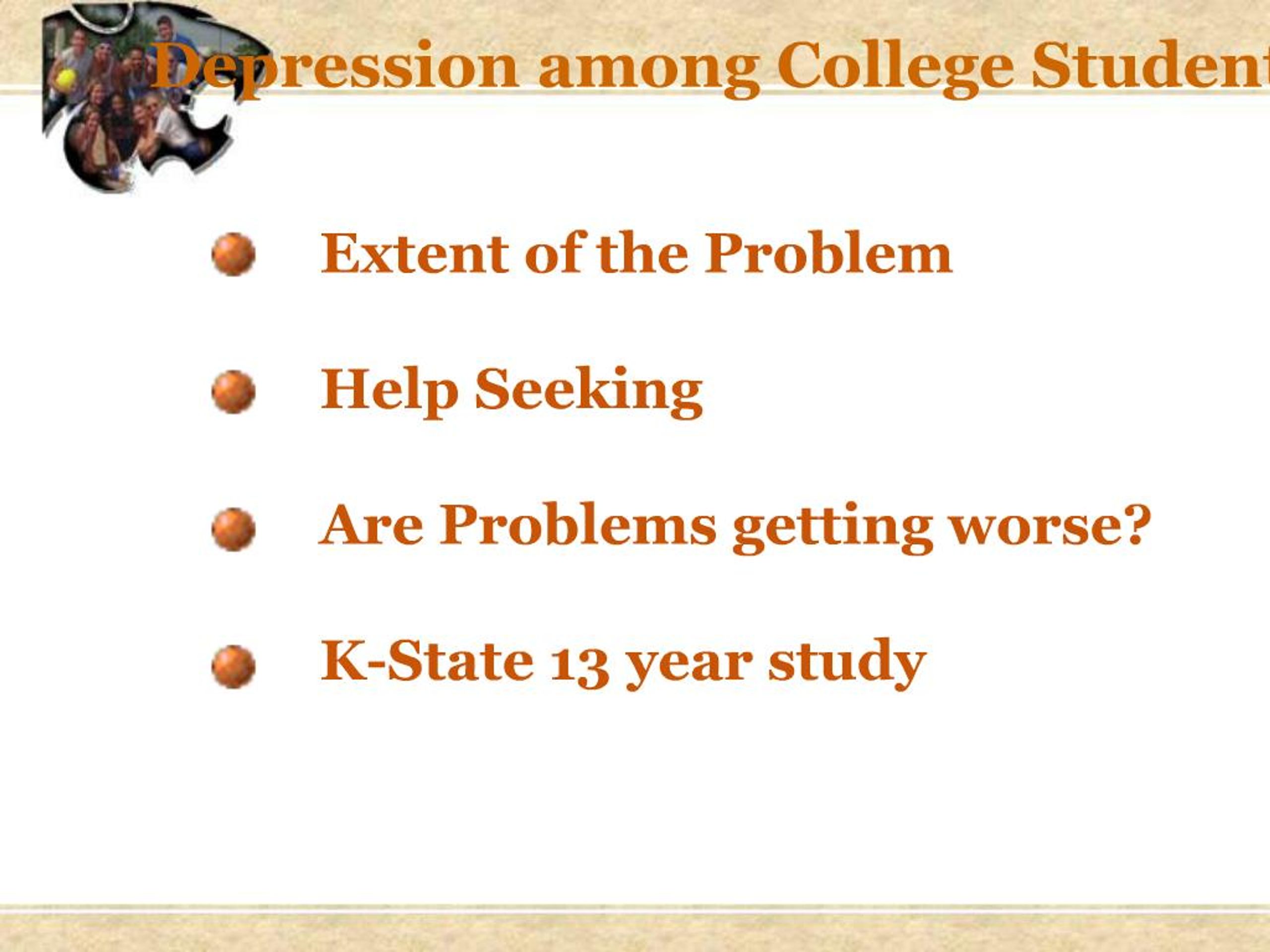 PPT - Depression among College Students PowerPoint Presentation, free ...
