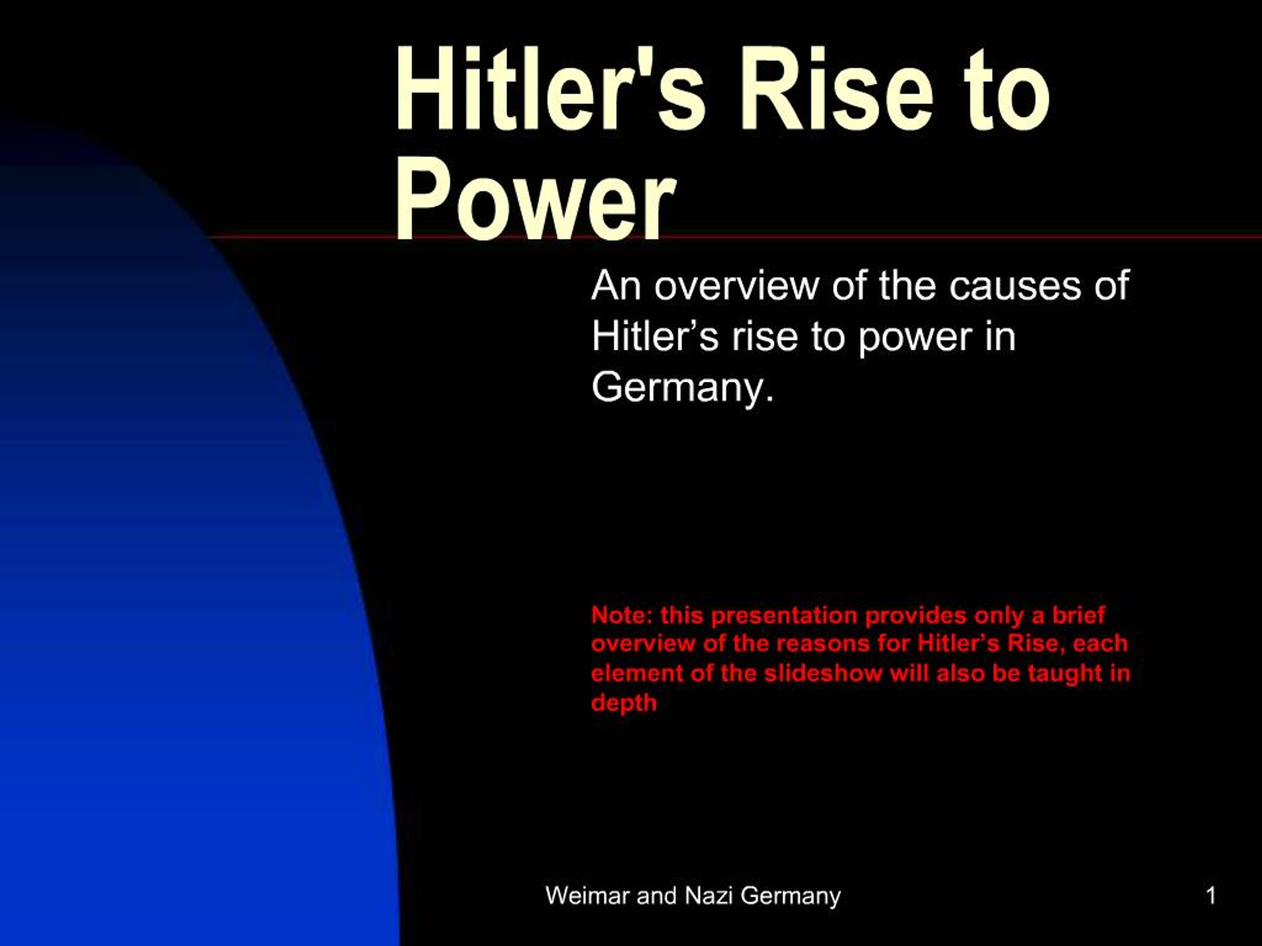 PPT - Hitlers Rise to Power PowerPoint Presentation, free download - ID ...