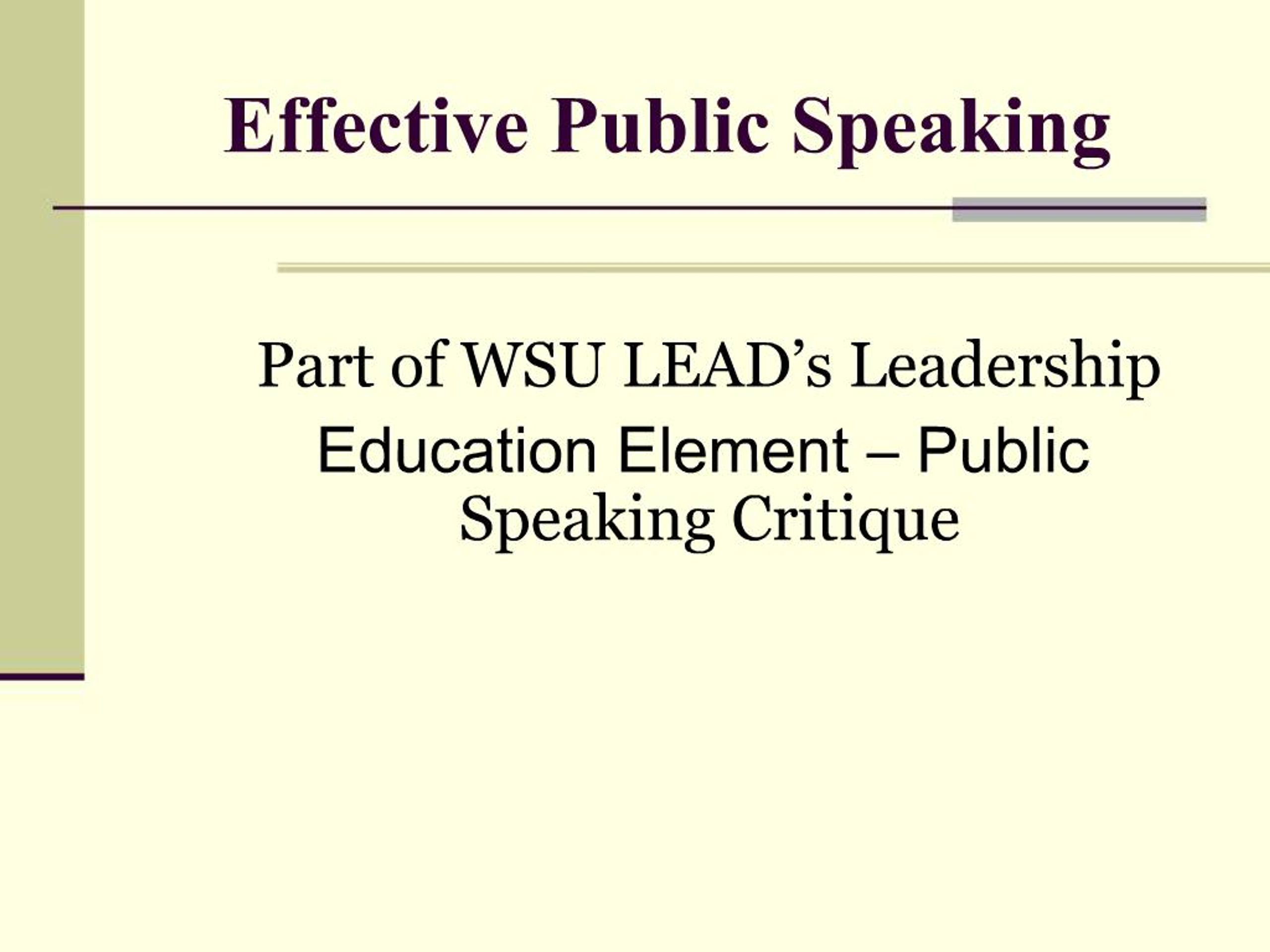 PPT - Effective Public Speaking PowerPoint Presentation, free download ...