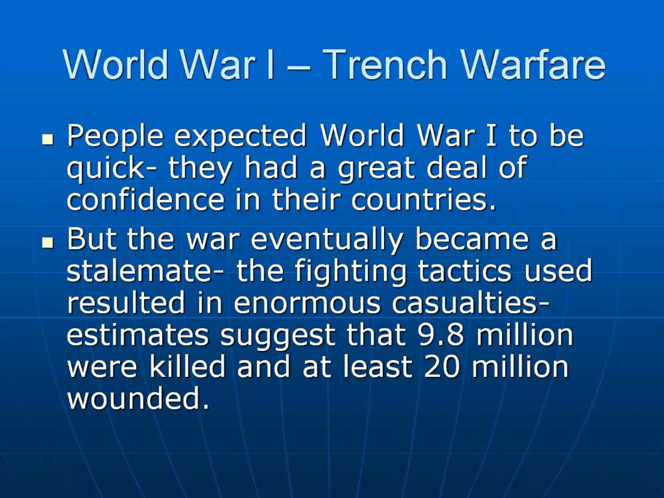 PPT - World War I Trench Warfare PowerPoint Presentation, free download ...
