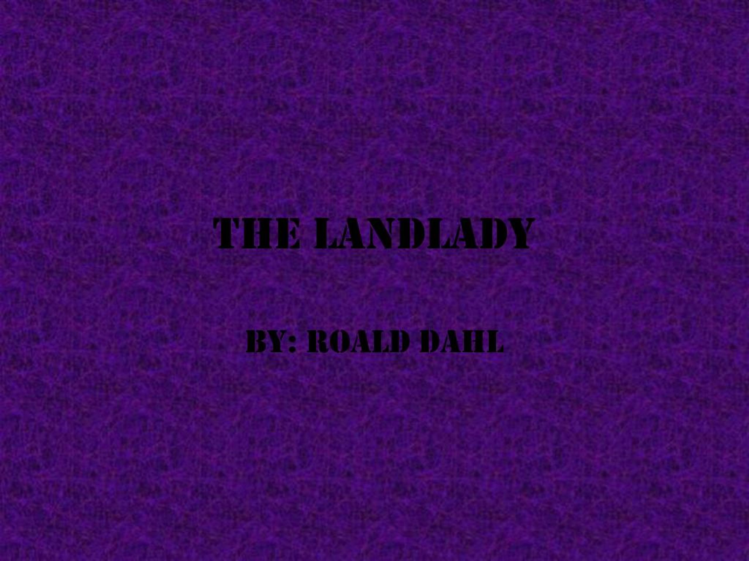 PPT - The Landlady PowerPoint Presentation, free download - ID:525184