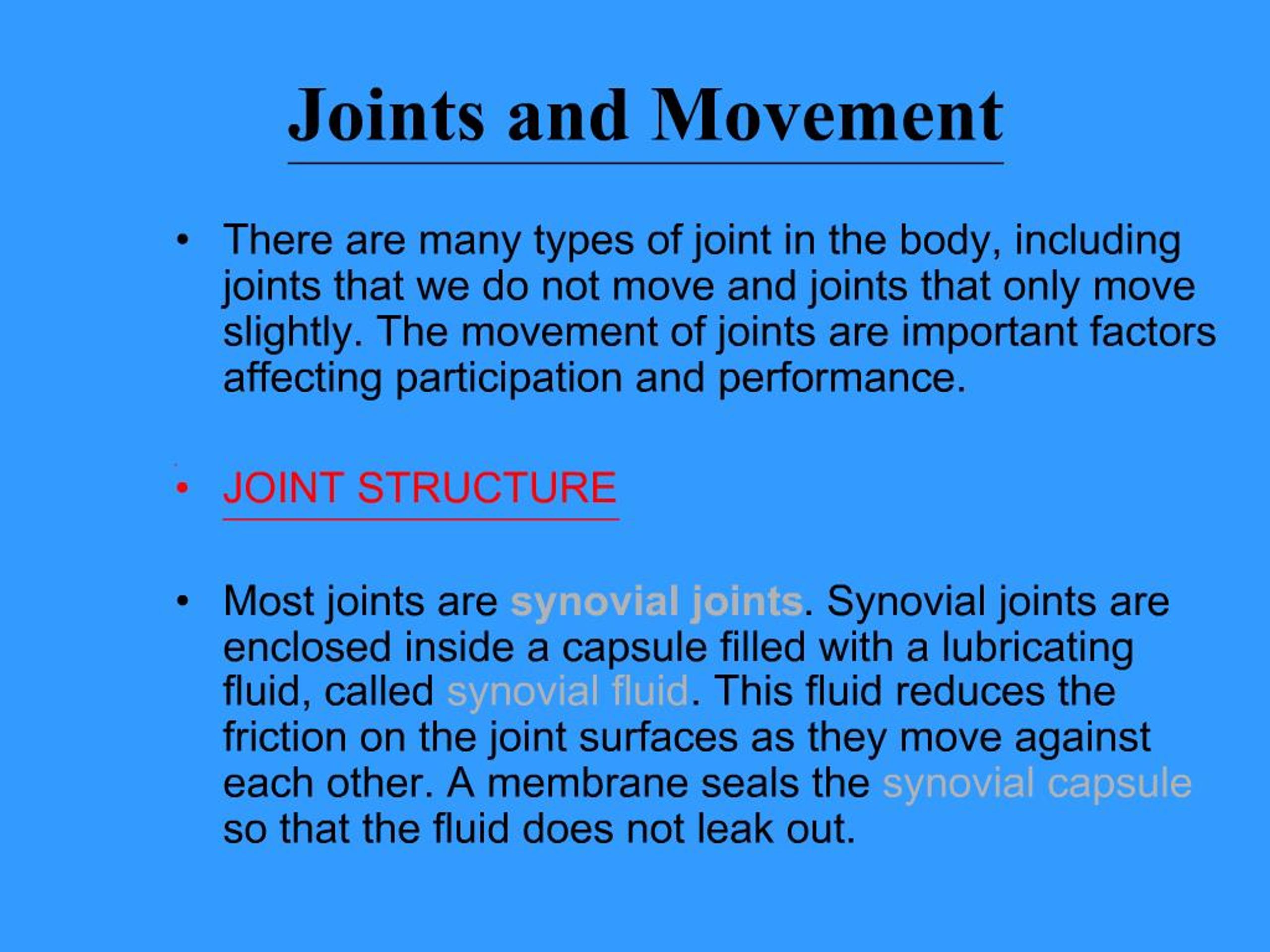 PPT - Joints and Movement PowerPoint Presentation, free download - ID ...