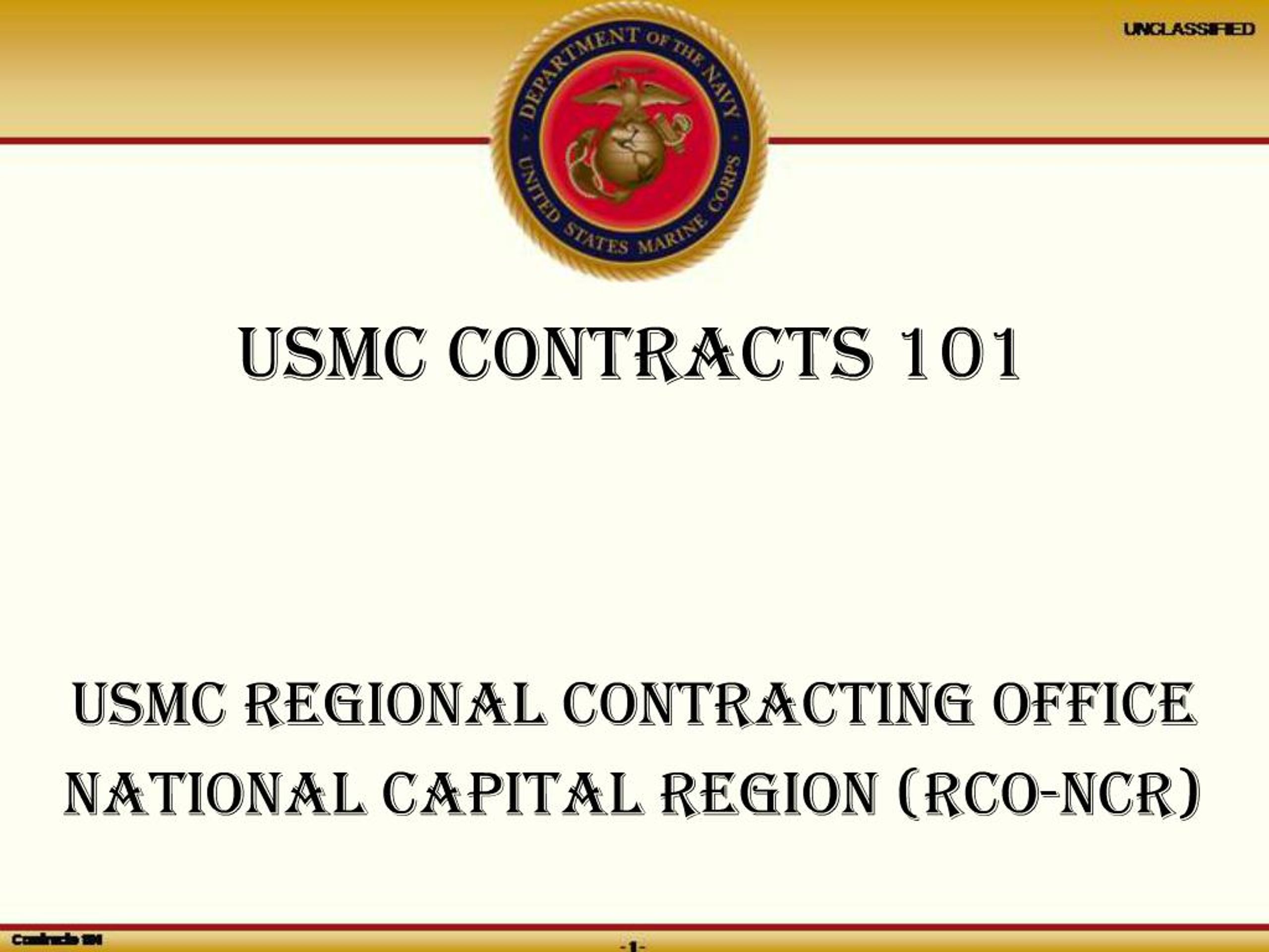 PPT - Usmc Contracts 101 PowerPoint Presentation, free download - ID:532547
