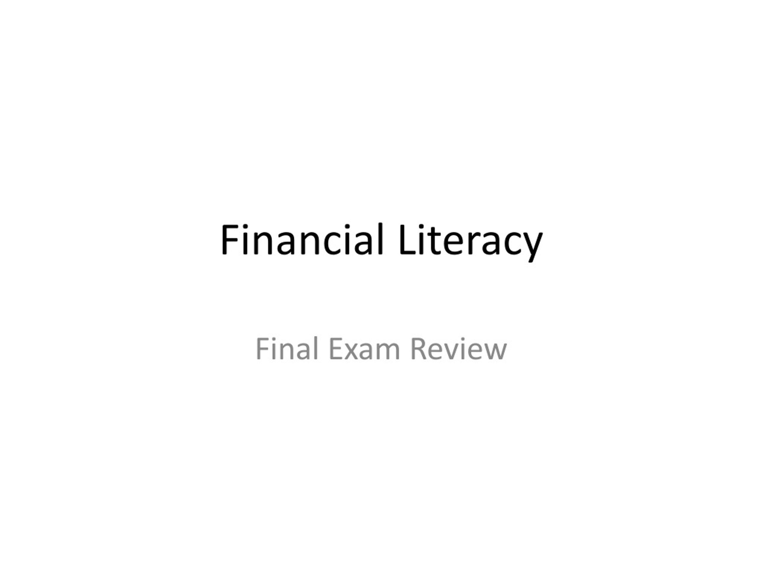 PPT - Financial Literacy Exam Review: Obama's Health Insurance Plan ...
