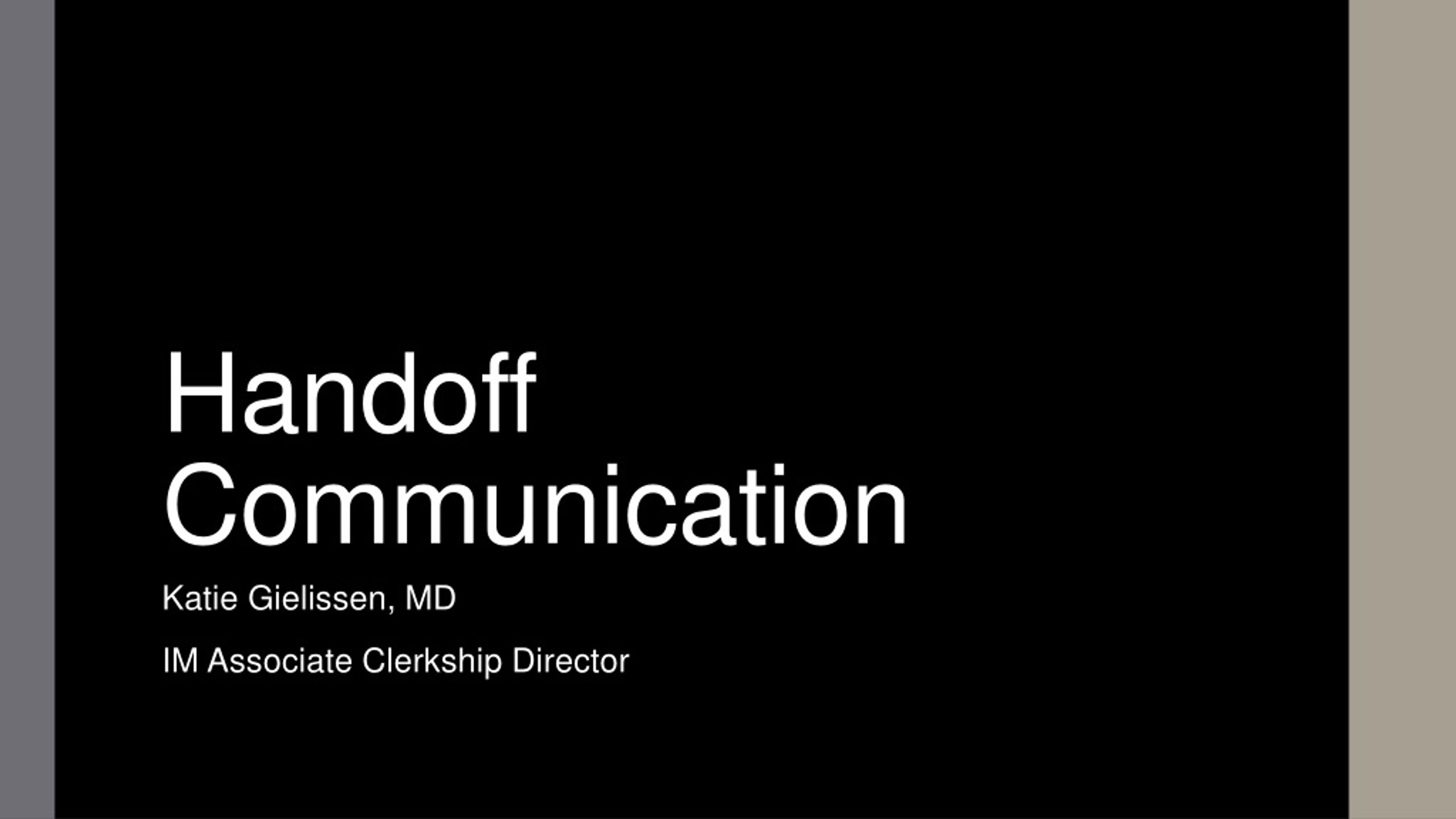 PPT - Handoff Communication PowerPoint Presentation, free download - ID ...