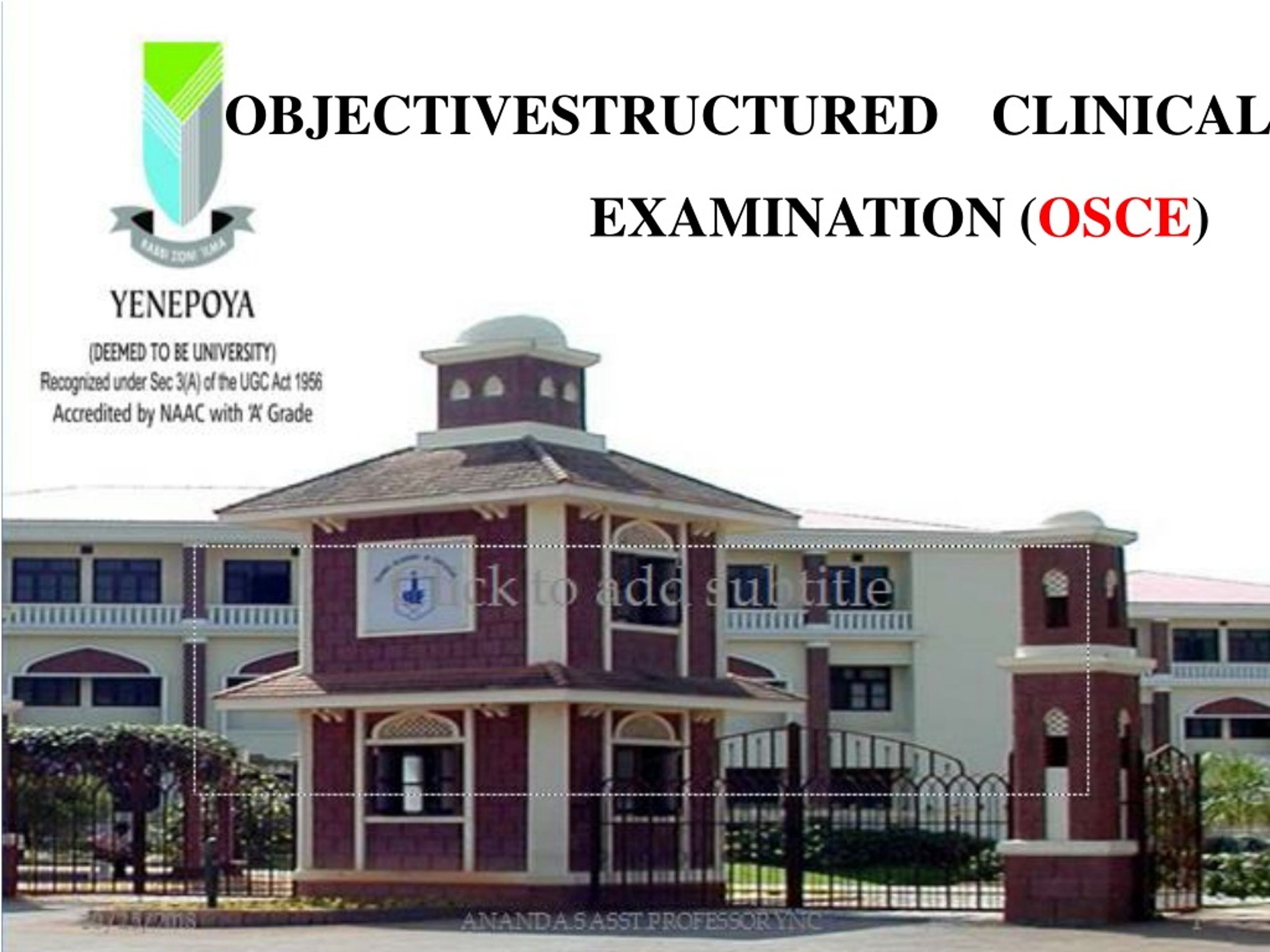 PPT - OBJECTIVE STRUCTURED CLINICAL EXAMINATION ( OSCE ) PowerPoint ...