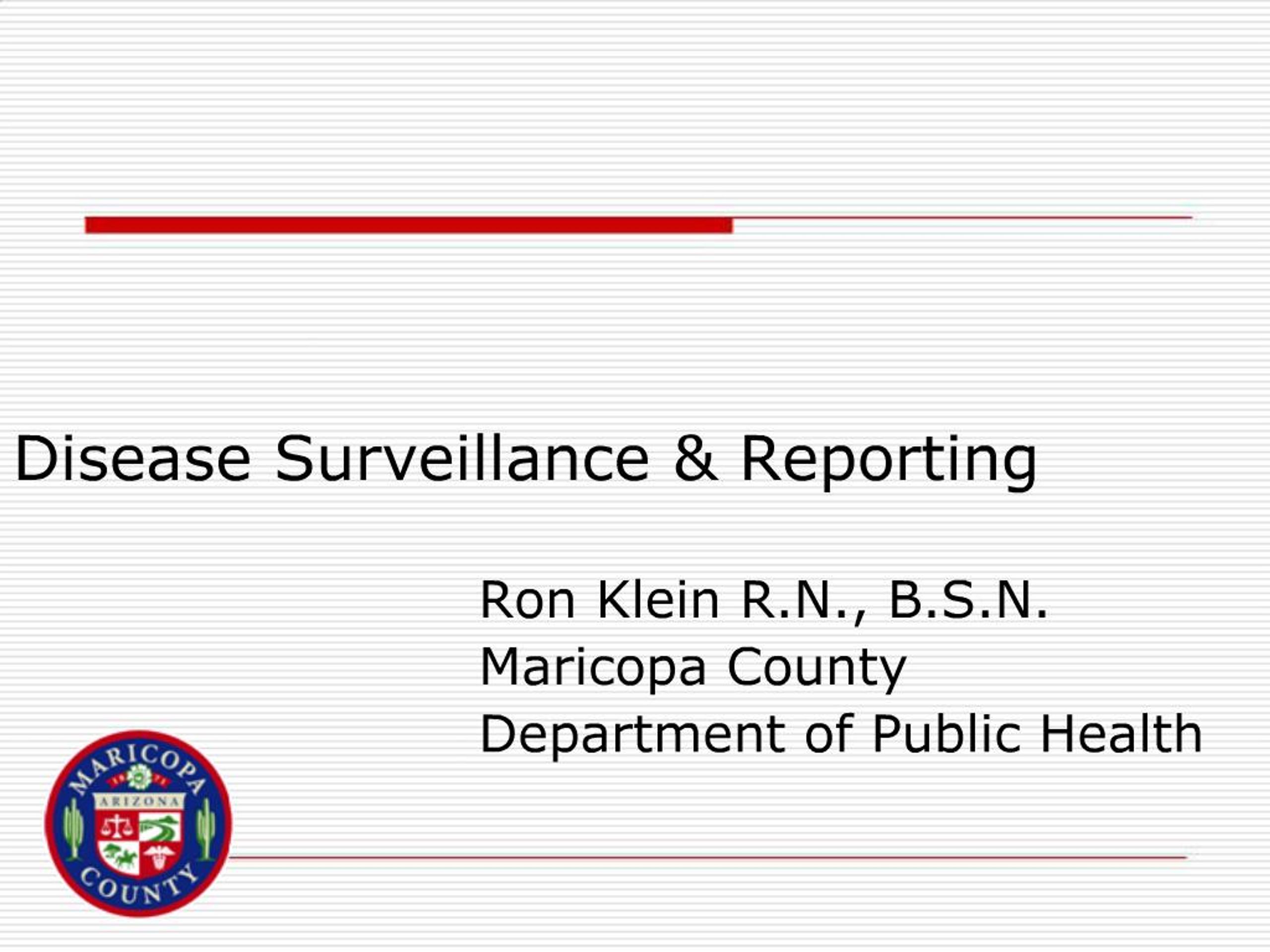 PPT - Disease Surveillance Reporting PowerPoint Presentation, free ...