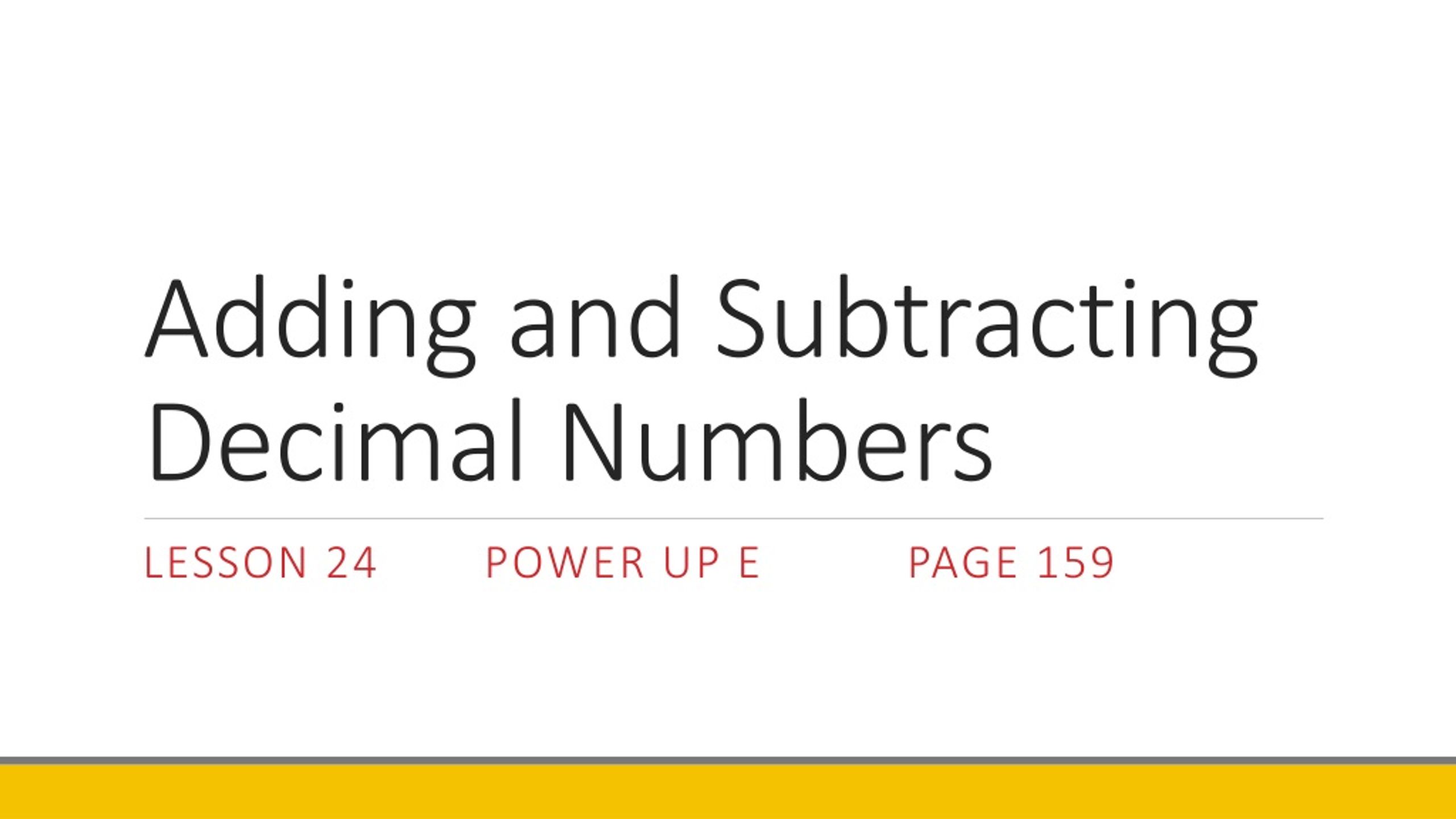 PPT - Adding and Subtracting Decimal Numbers PowerPoint Presentation ...