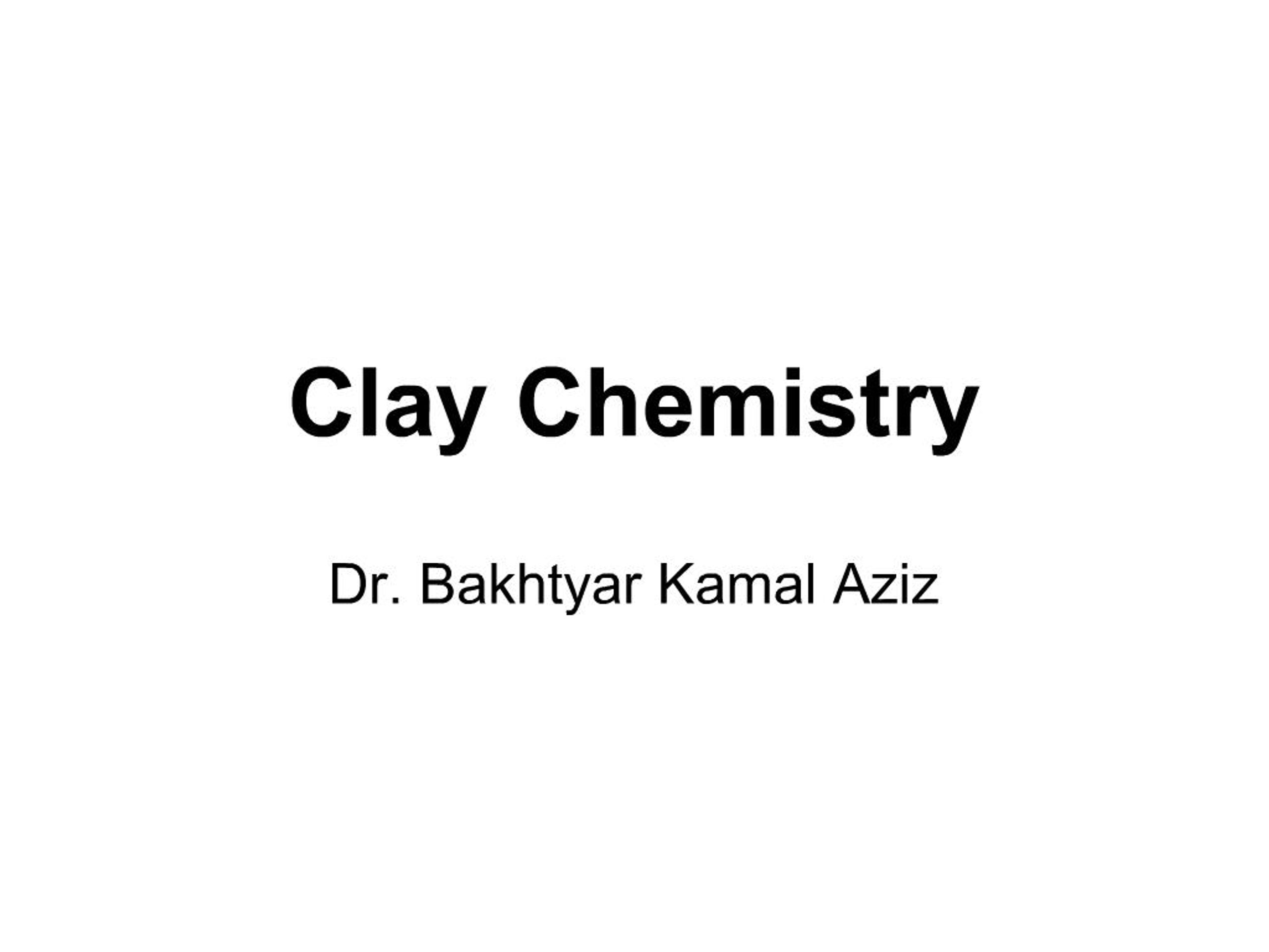PPT - Clay Chemistry PowerPoint Presentation, free download - ID:549454