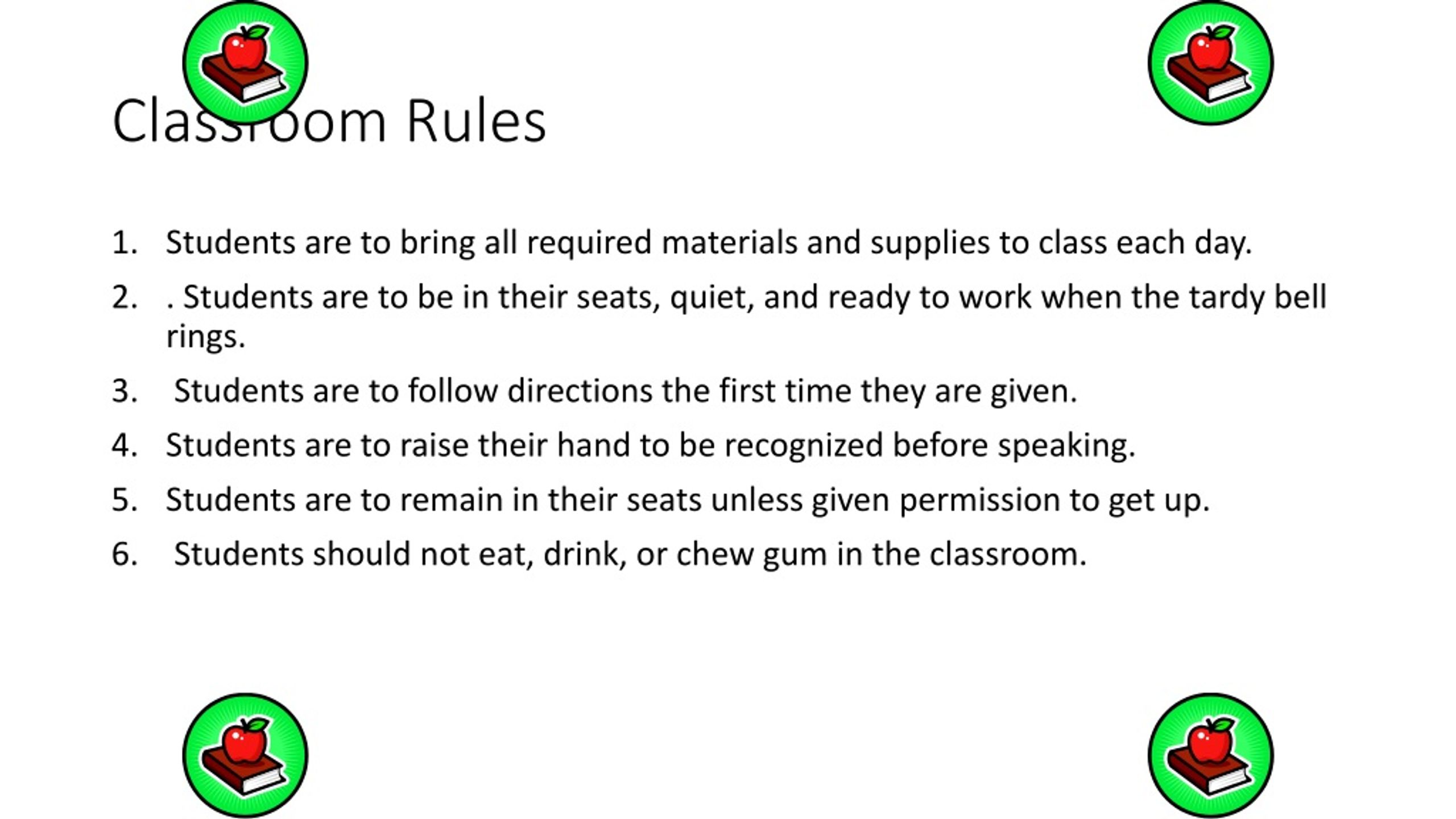 PPT - Classroom Rules PowerPoint Presentation, free download - ID:551048