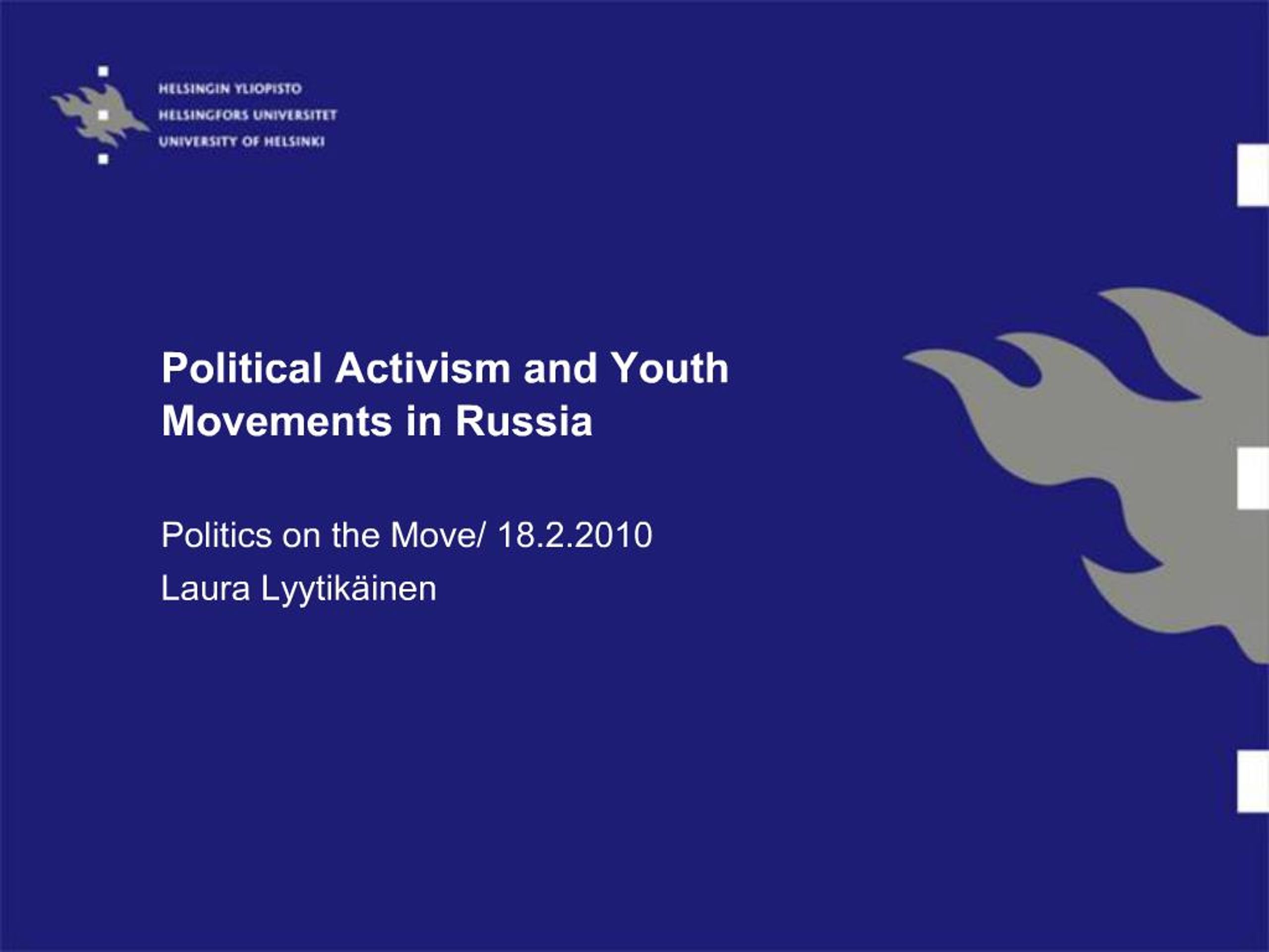 PPT - Political Activism and Youth Movements in Russia PowerPoint ...