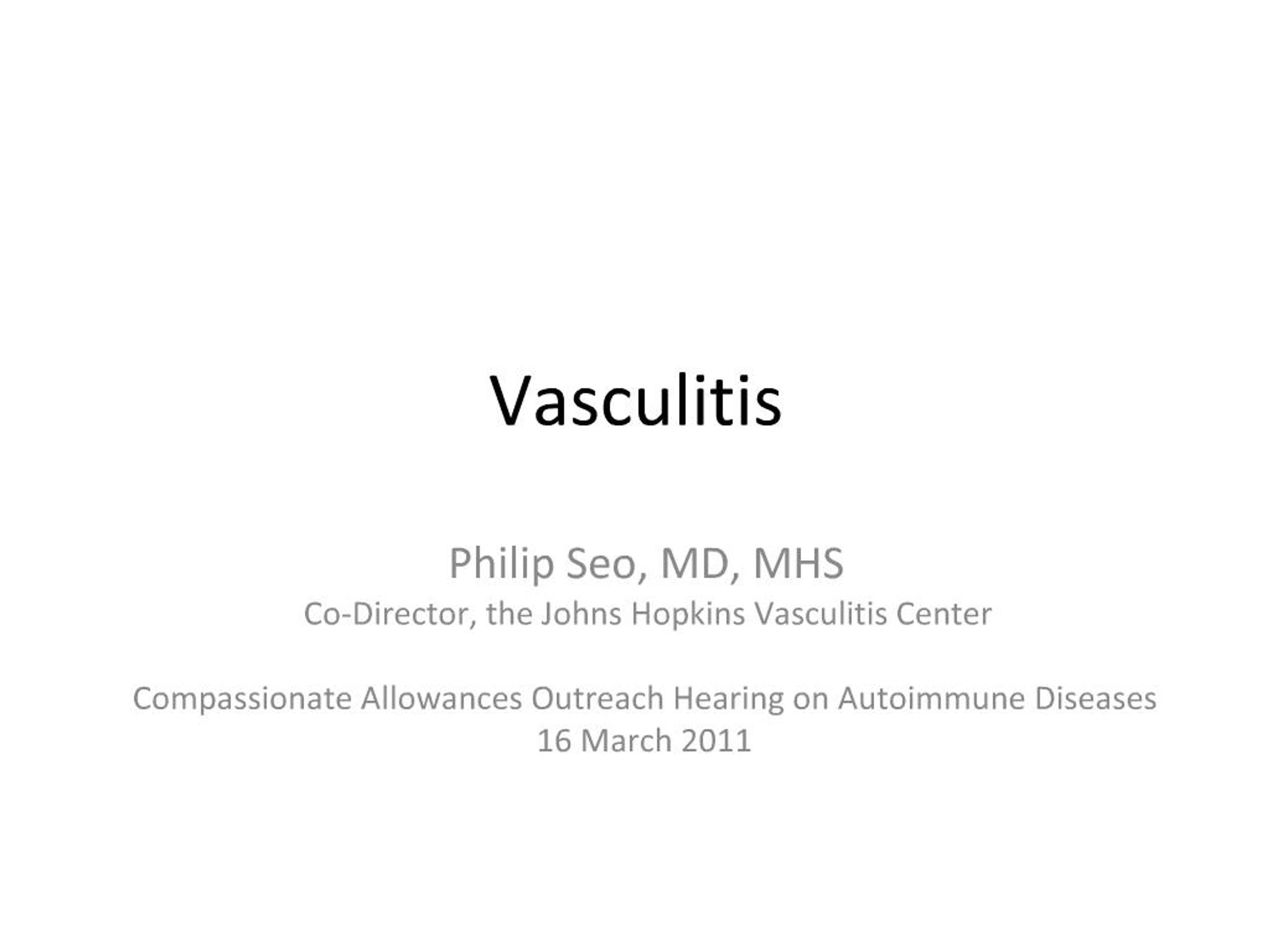 PPT - Vasculitis PowerPoint Presentation, free download - ID:558377